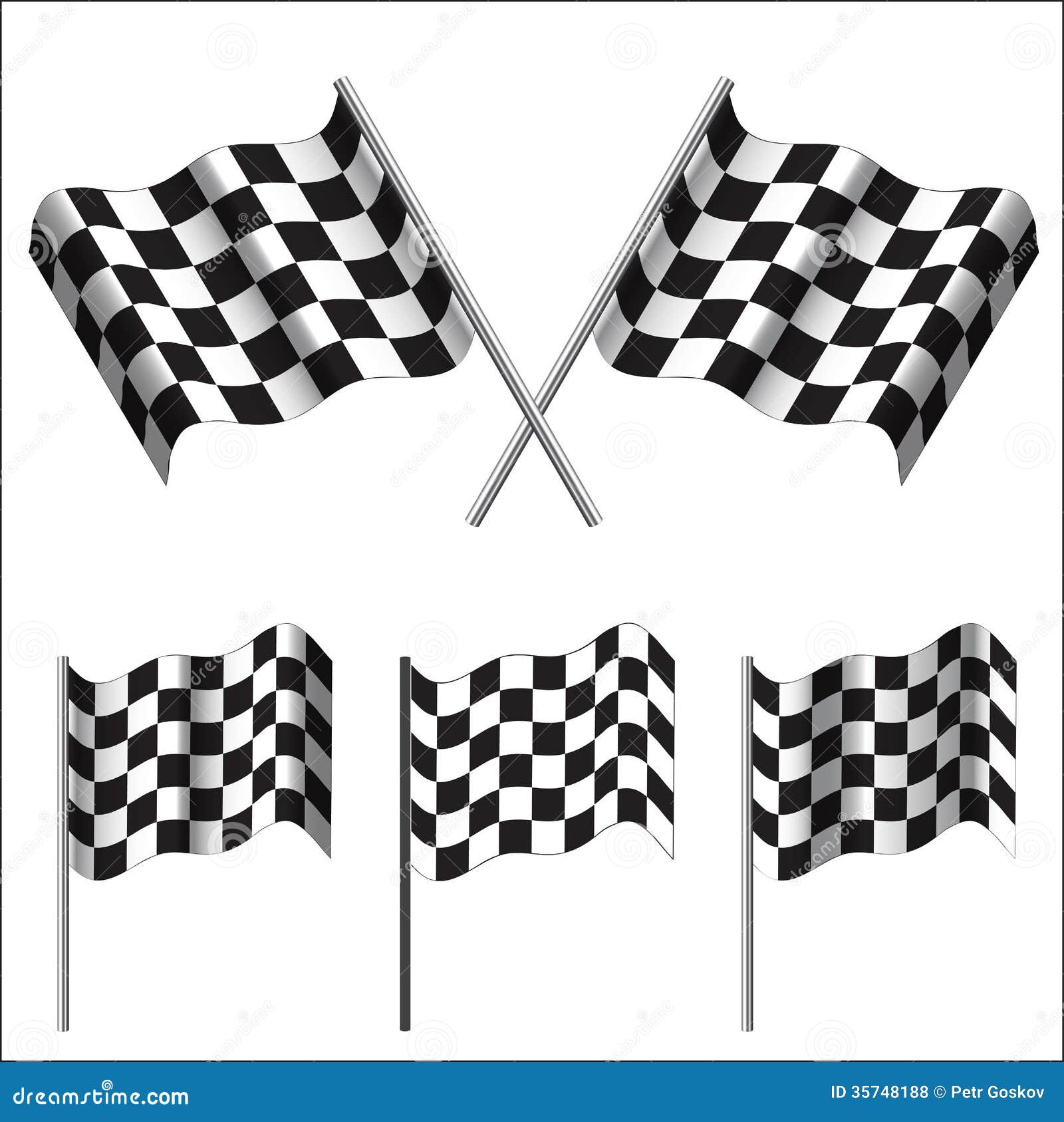 Checkered Flags (racing). Vector Stock Vector - Illustration of speed ...