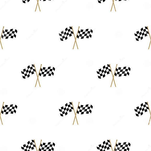 Checkered Flags Seamless Pattern Stock Vector - Illustration of pursuit, flag: 70843242