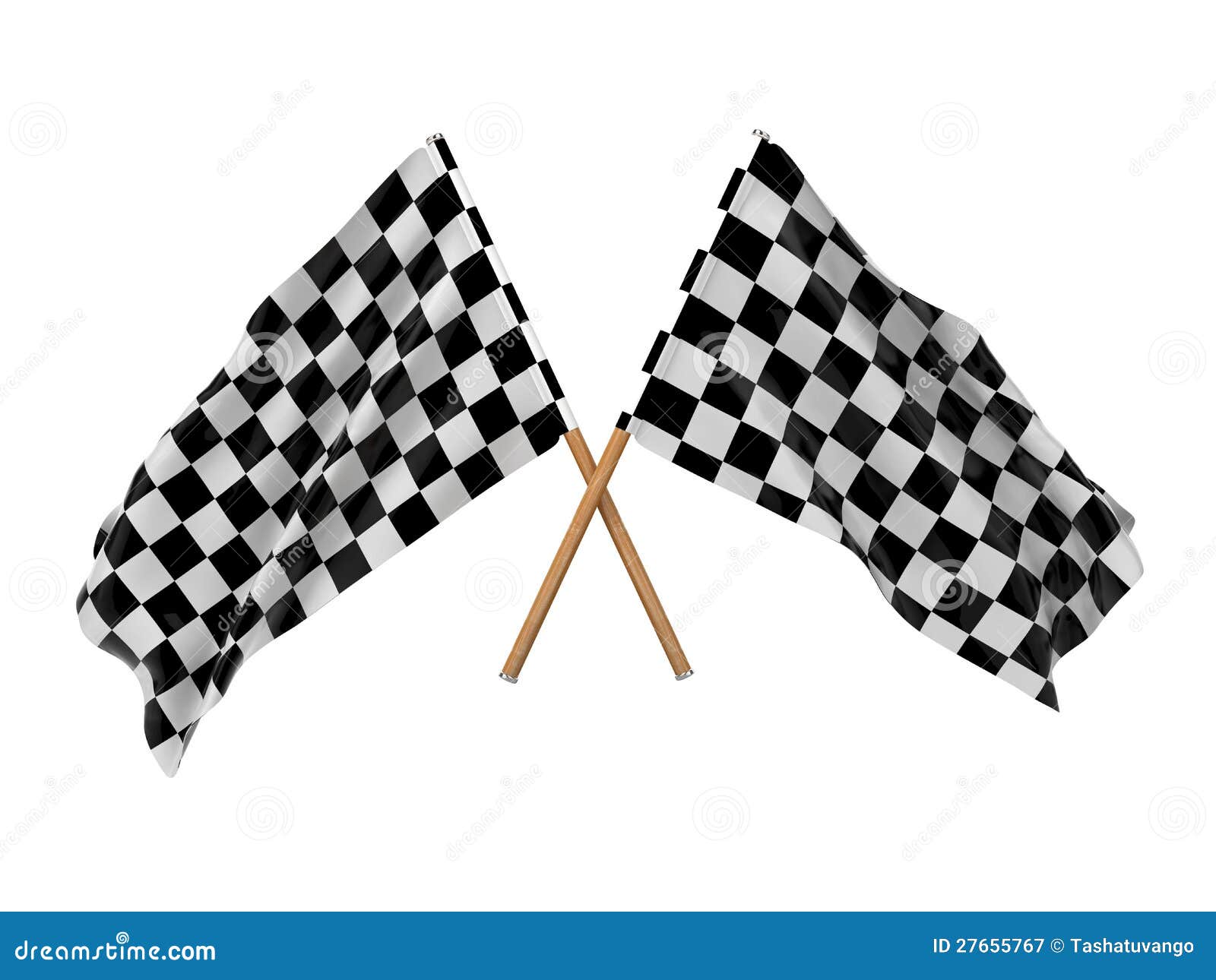 Checkered Flags. (Two Crossed Flags.) Stock Illustration - Illustration ...