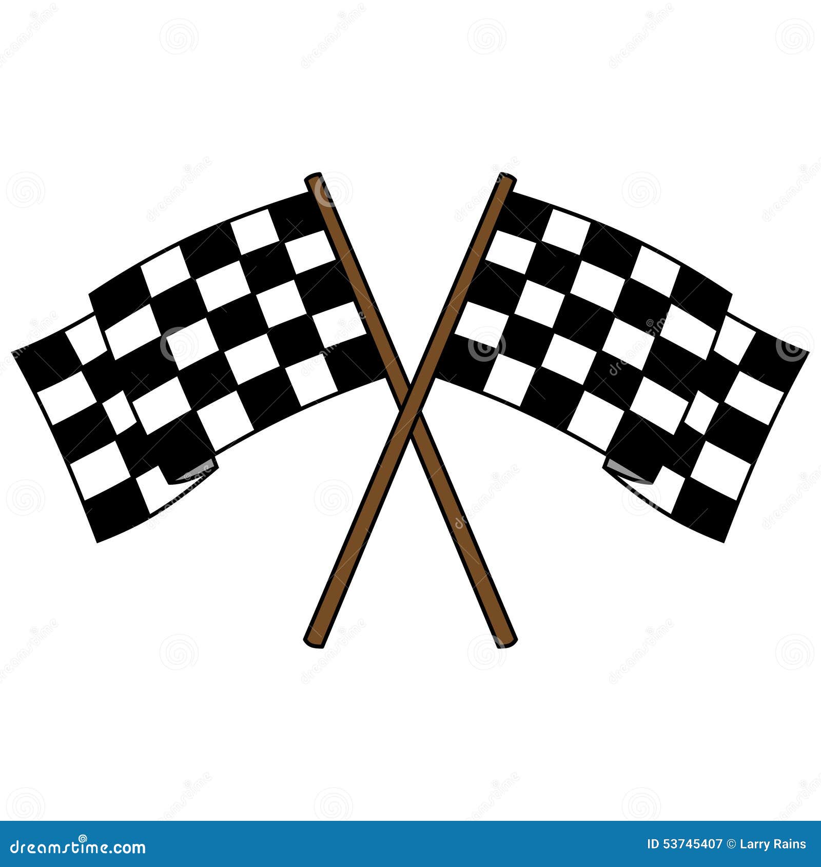 Checkered Flags Cartoon Vector | CartoonDealer.com #53745407