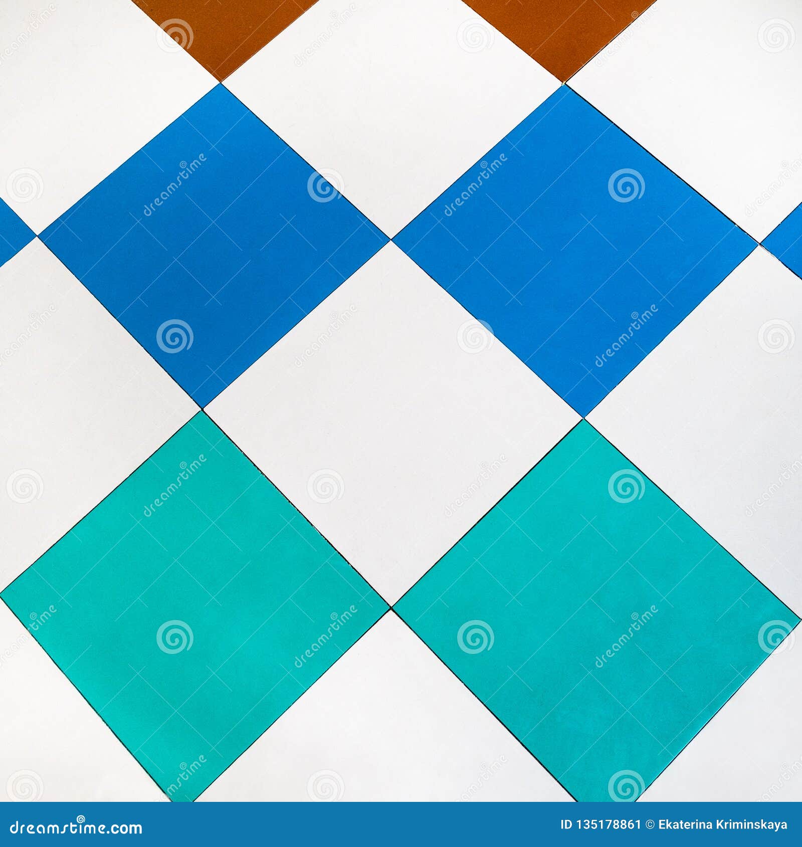 Checkered Flooring from Multicolored PVC Tiles Stock Image - Image of ...