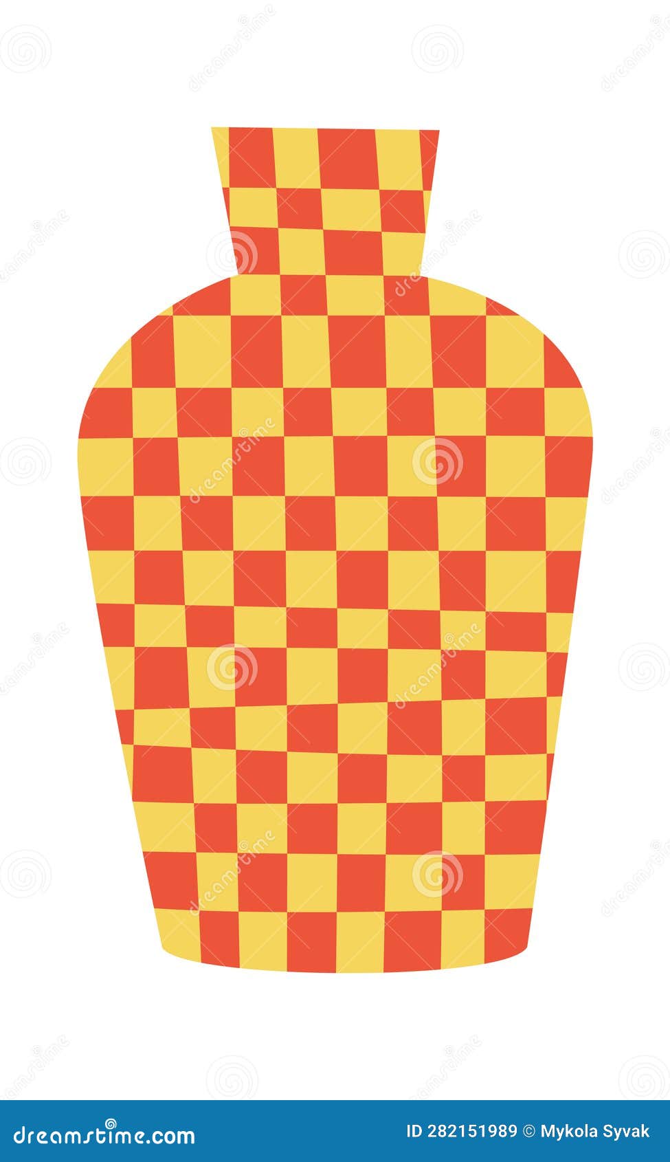 Checkered Flower Vase stock vector. Illustration of bouquet - 282151989