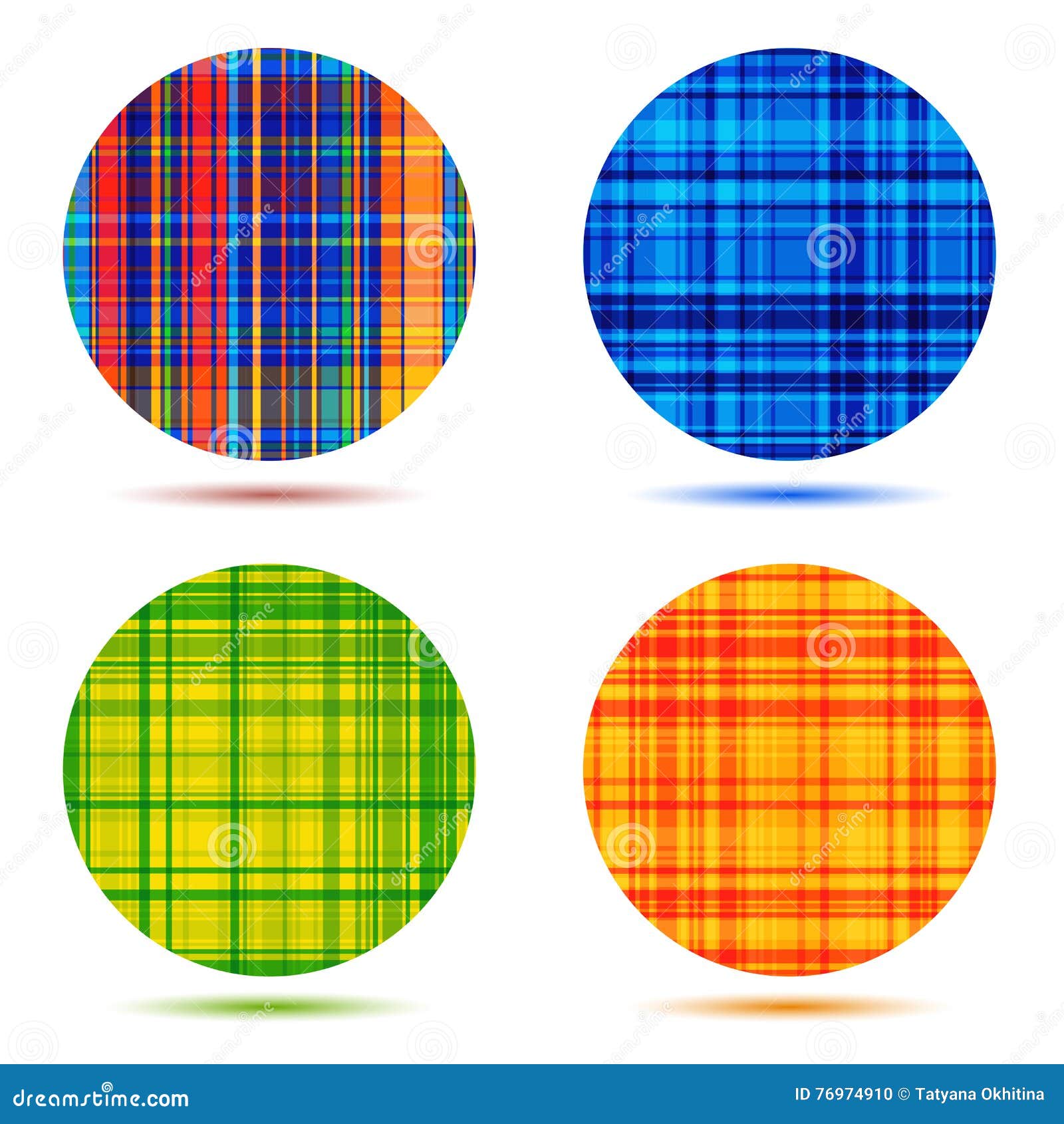 Four Checkered Seamless Texture Vector Illustration | CartoonDealer.com ...