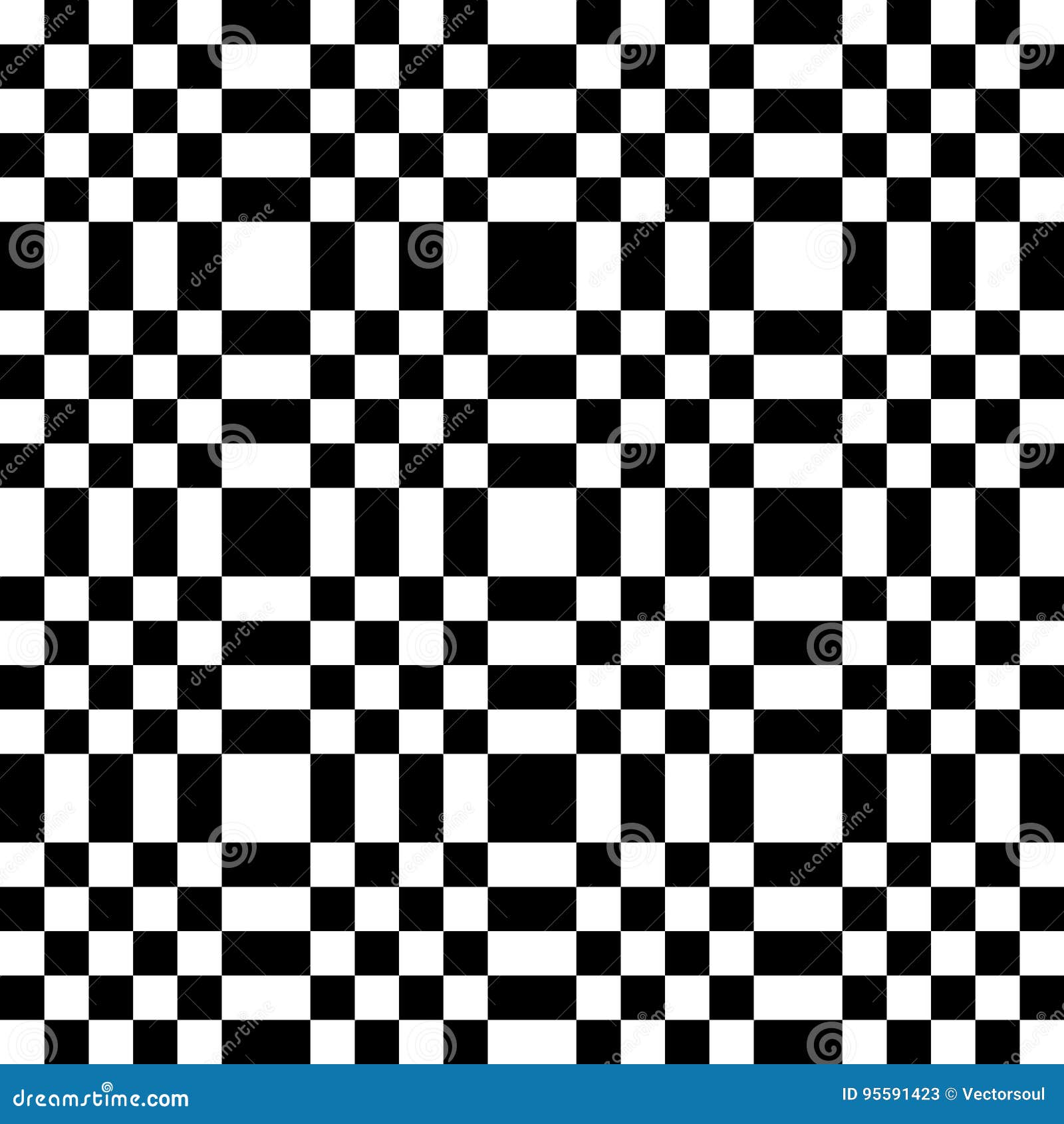 Checkered Geometric Pattern. Abstract Uncolored Pattern with Squares ...
