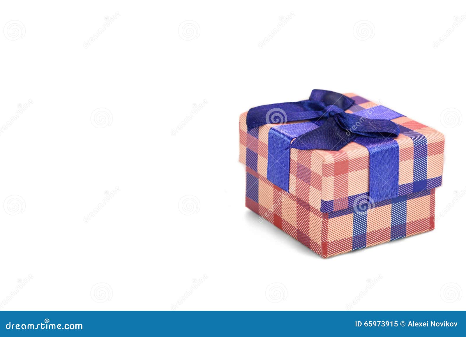 Checkered Gift Box with Tartan Pattern Isolated on White Backgr Stock ...