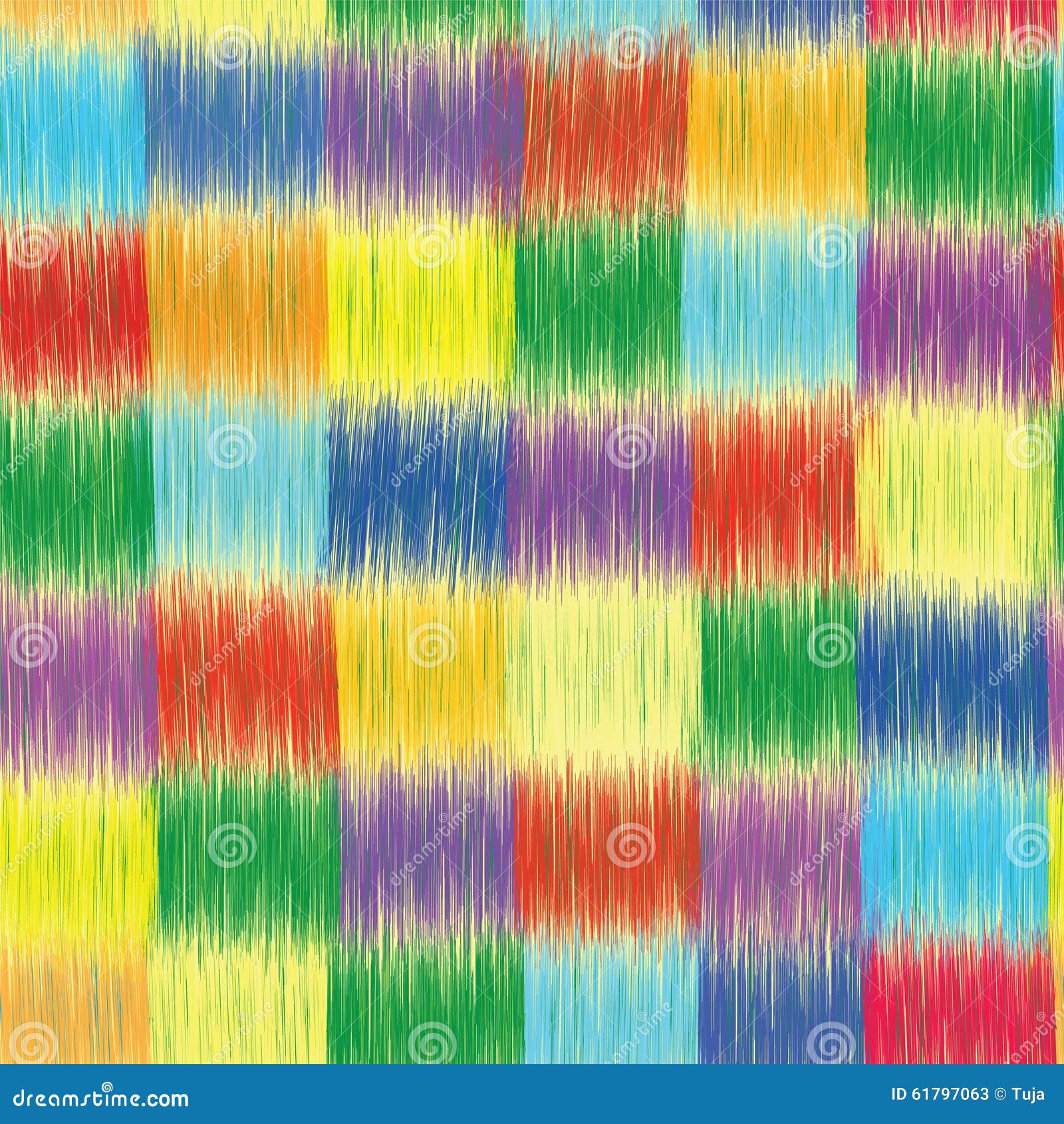 Checkered Grunge Striped Rainbow Seamless Pattern Stock Vector ...