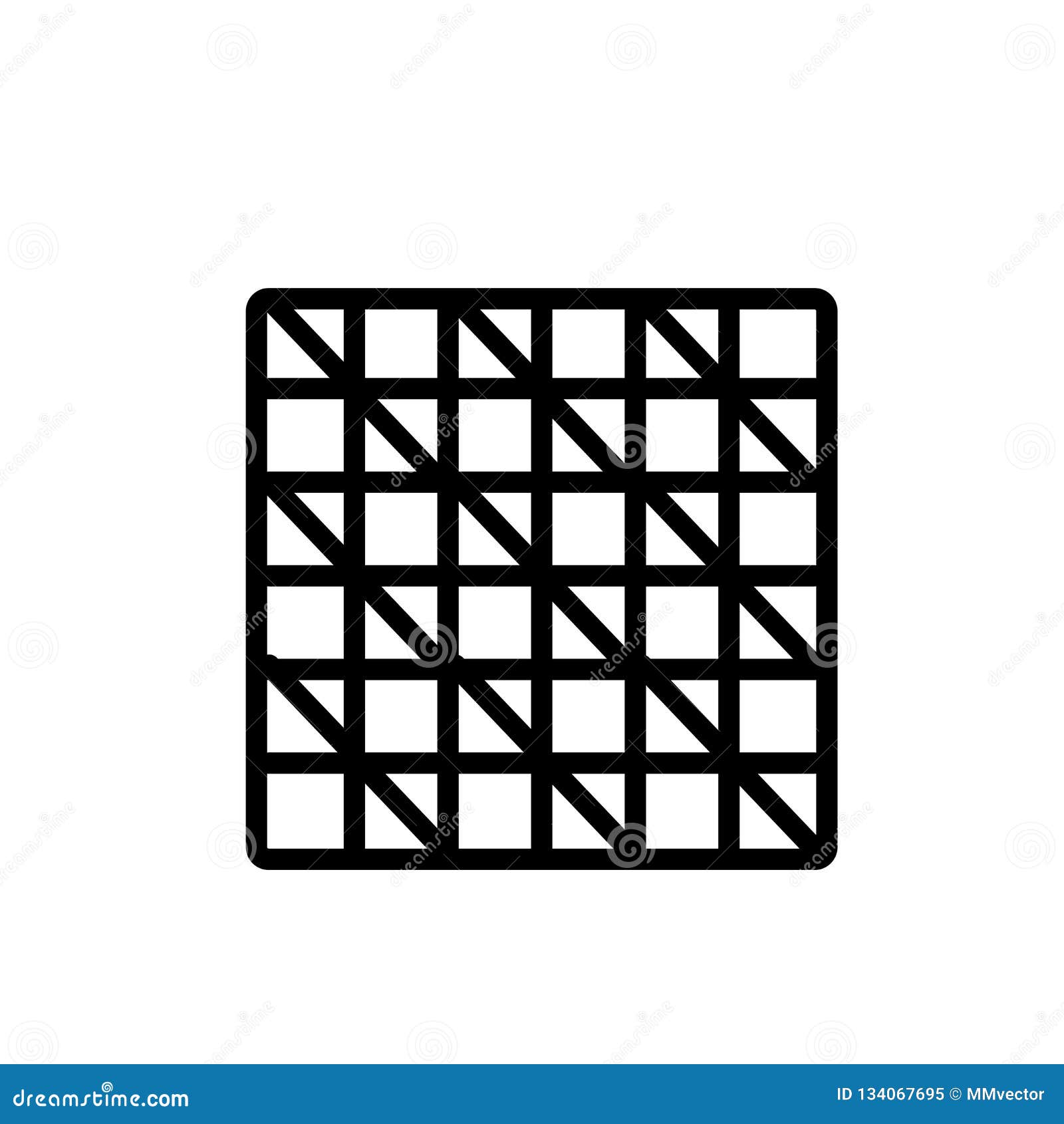 Checkered Icon Vector Sign and Symbol Isolated on White Background ...