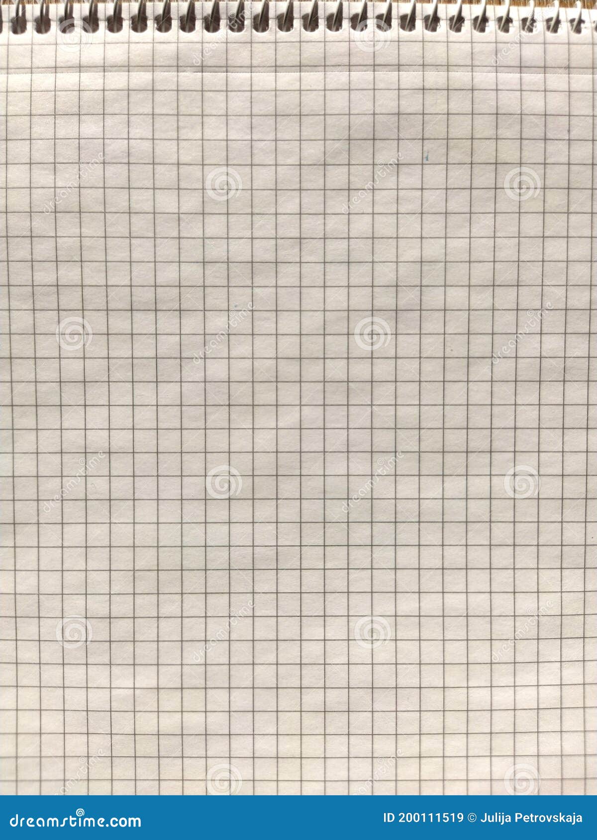 Checkered Notebook with Spiral. an Open Notepad for Notes. Soft Focus ...