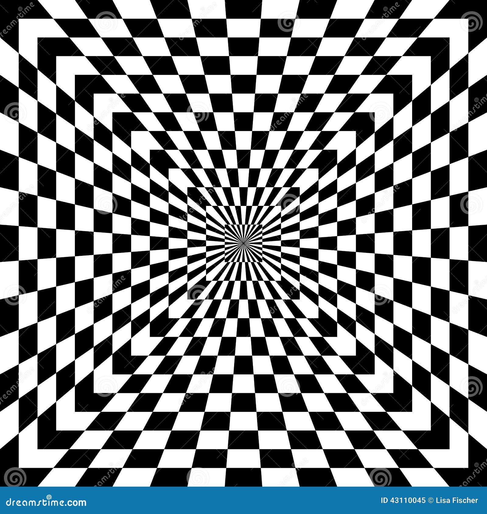 Checkered Optical Illusion stock vector. Illustration of squares - 43110045