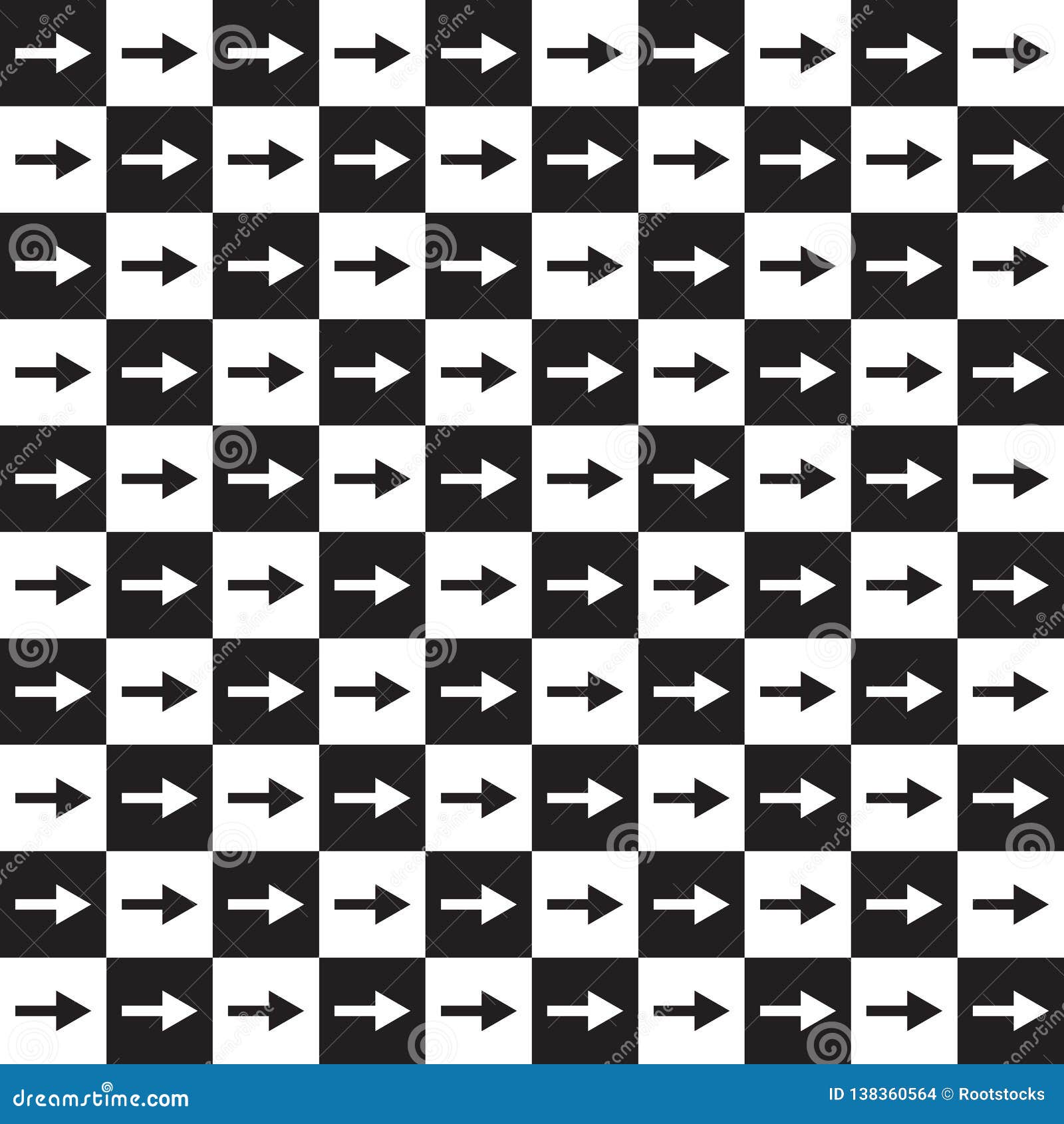 Checkered Pattern with Arrows Stock Illustration - Illustration of ...