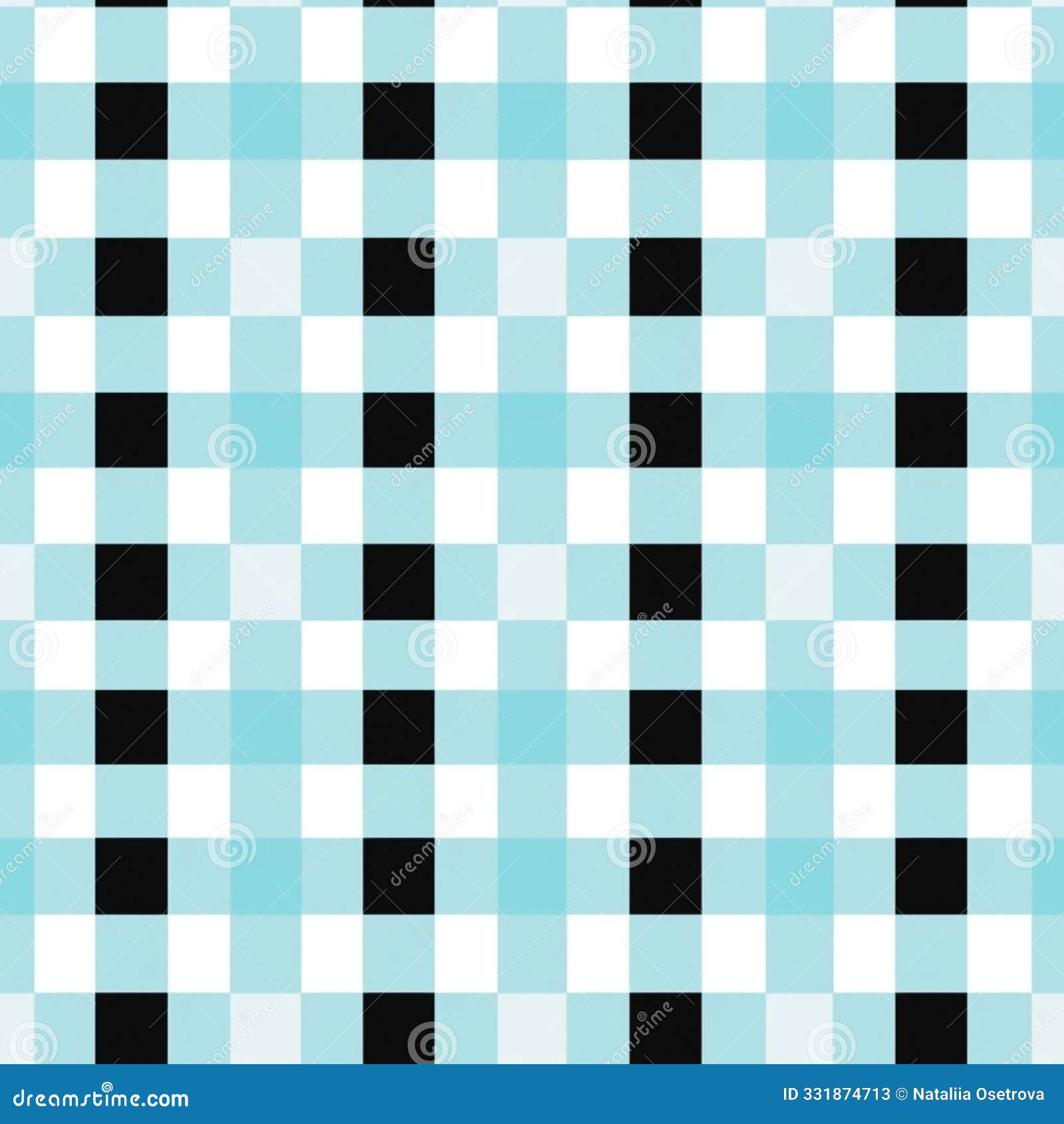 Checkered Pattern in Black, White, and Light Blue with a Grid Layout ...