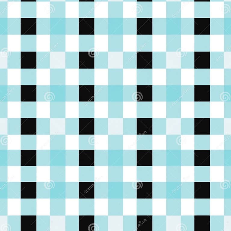 Checkered Pattern in Black, White, and Light Blue with a Grid Layout ...