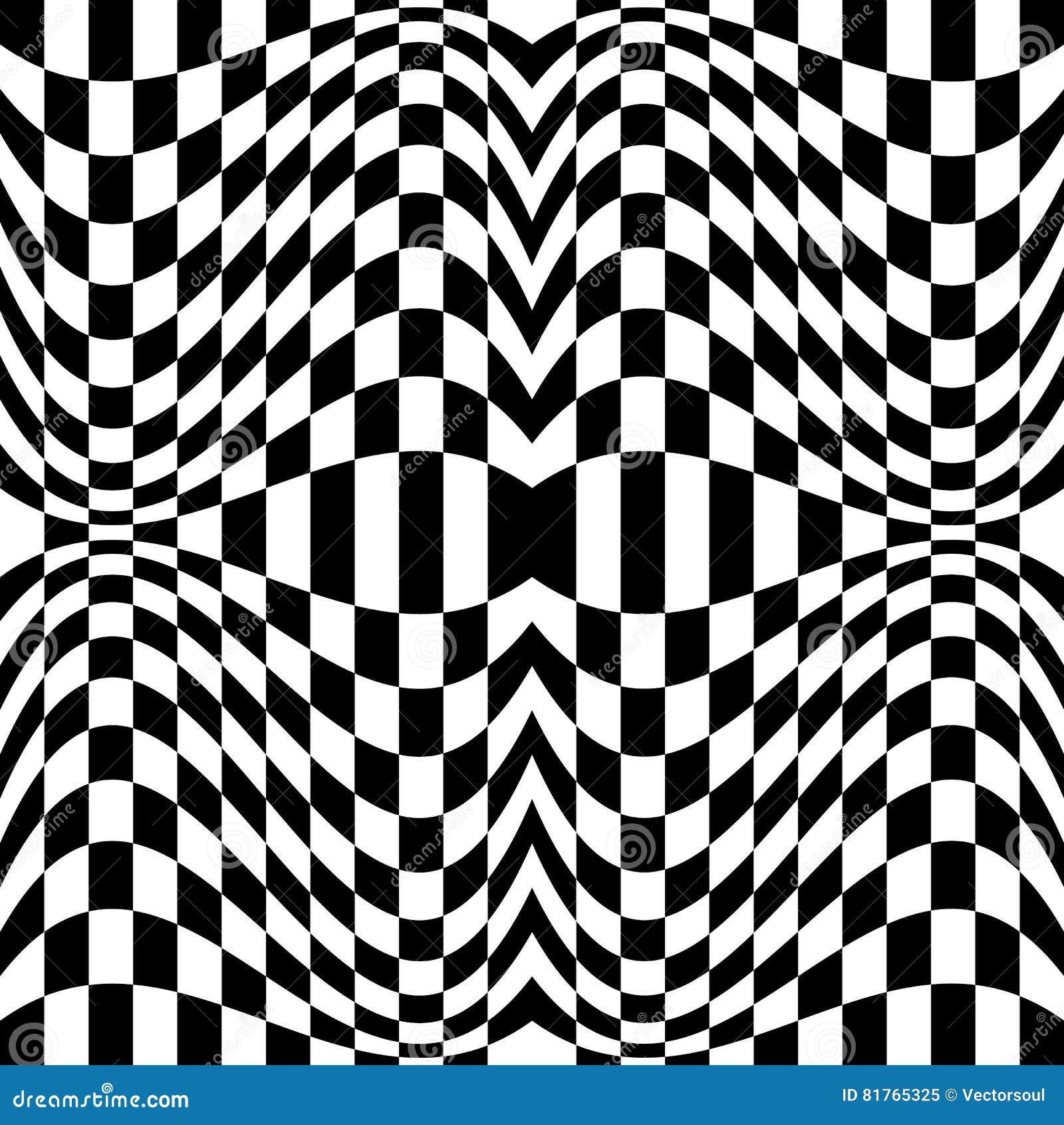 Checkered Pattern with Distortion Effect Stock Vector - Illustration of ...