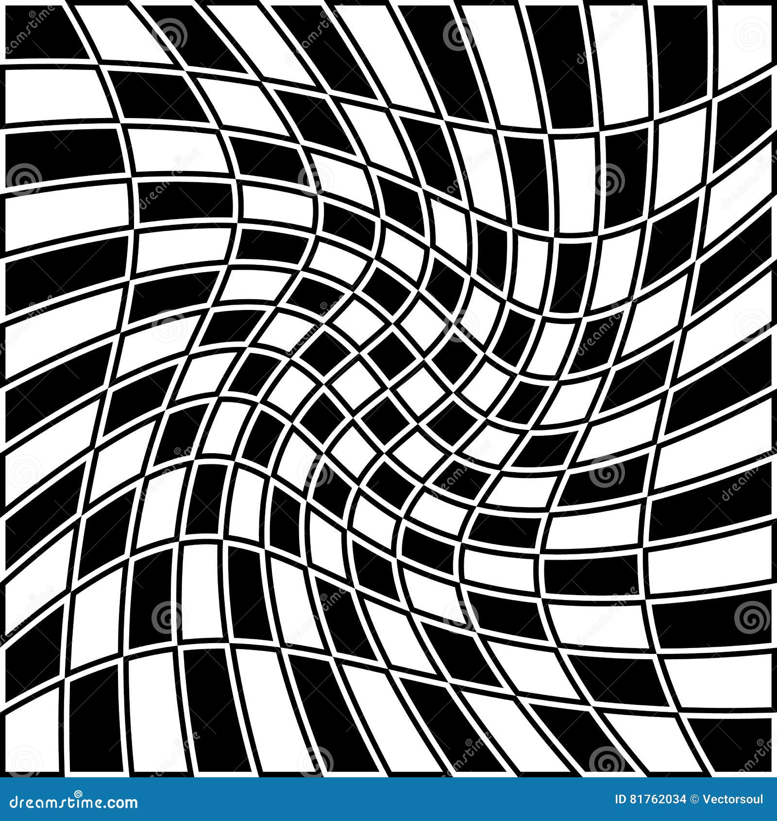 Checkered Pattern with Distortion Effect. Opposite Color Border Stock ...