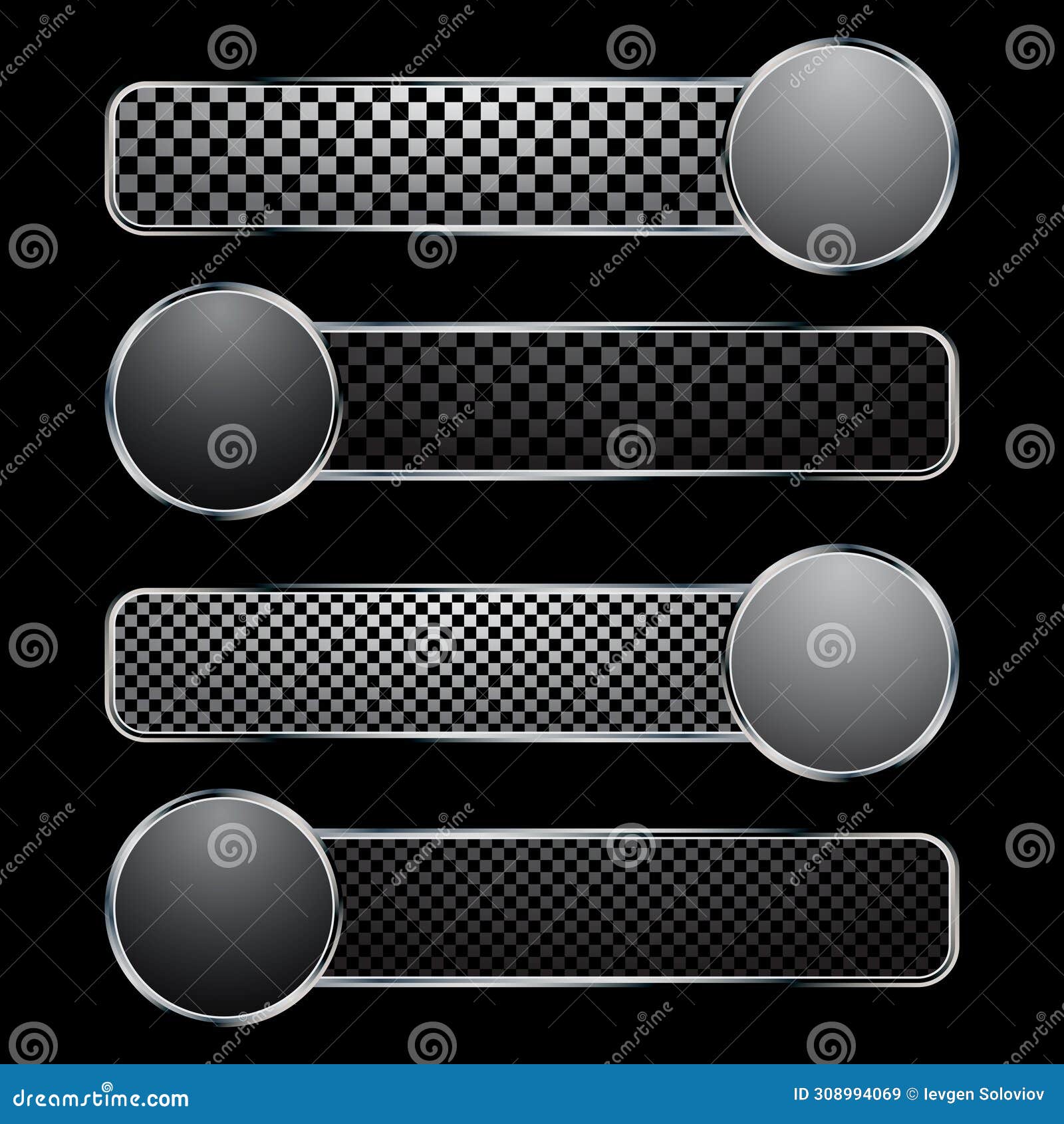 Checkered Pattern Glass Banners Set Stock Vector - Illustration of ...