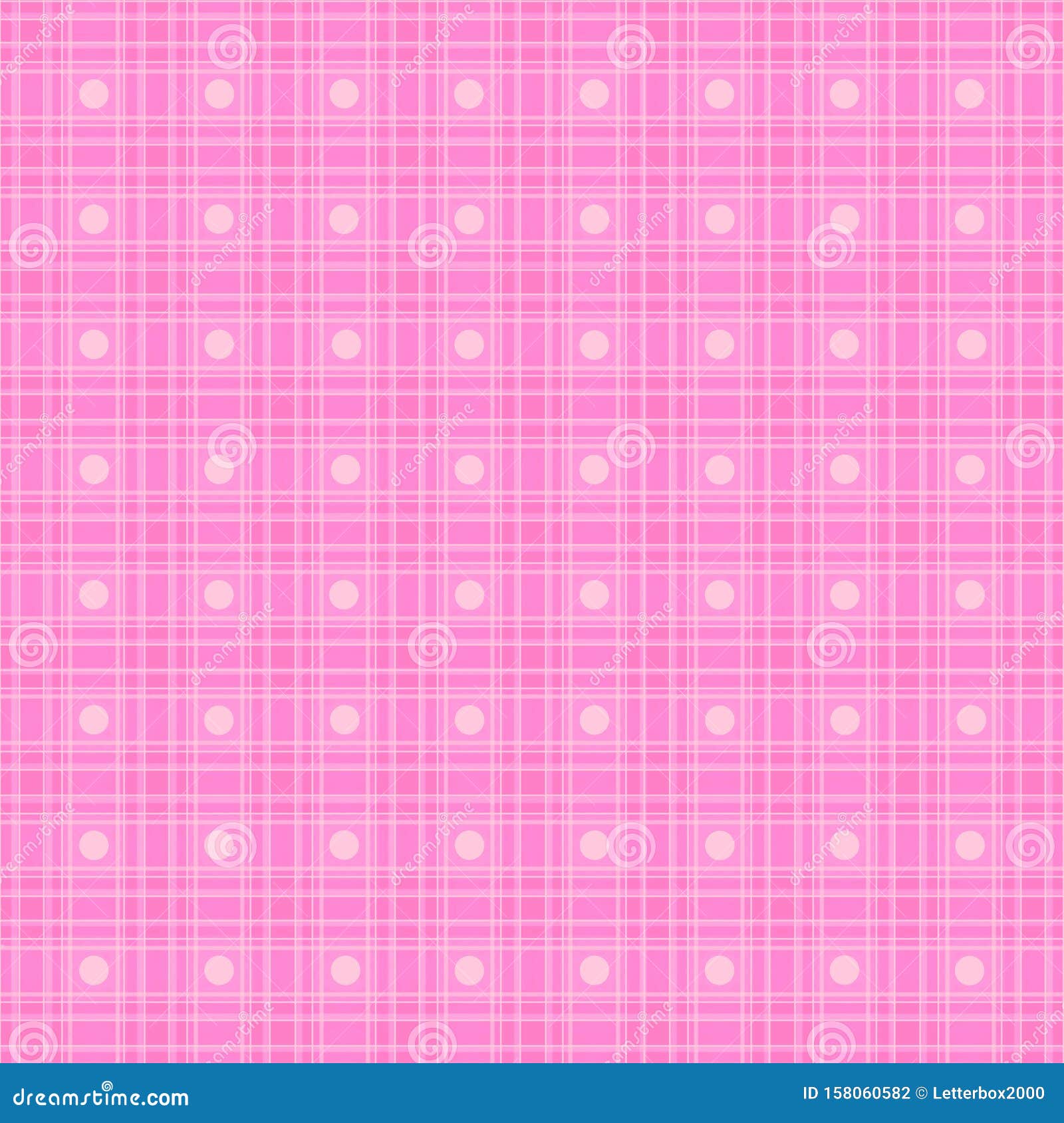 Checkered Pattern of Light Lines and Dots on Pink Background ...