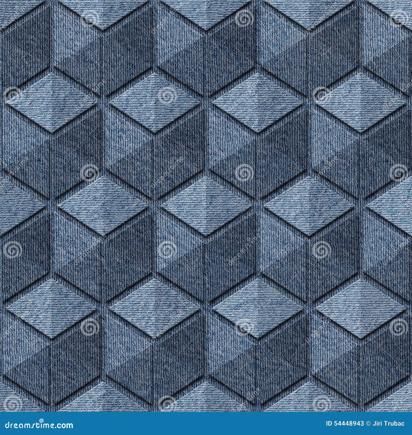 Checkered Pattern - Seamless Pattern - Blue Jeans Texture Stock ...