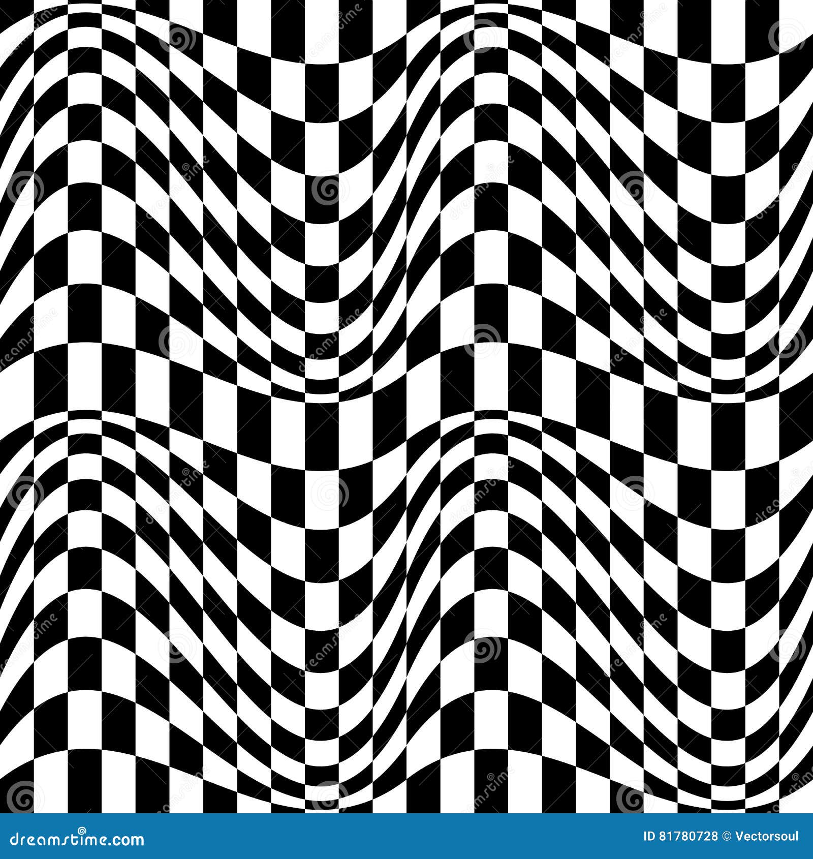 Checkered Patterns with Distortion, Deformation Effect. Repeat Stock ...