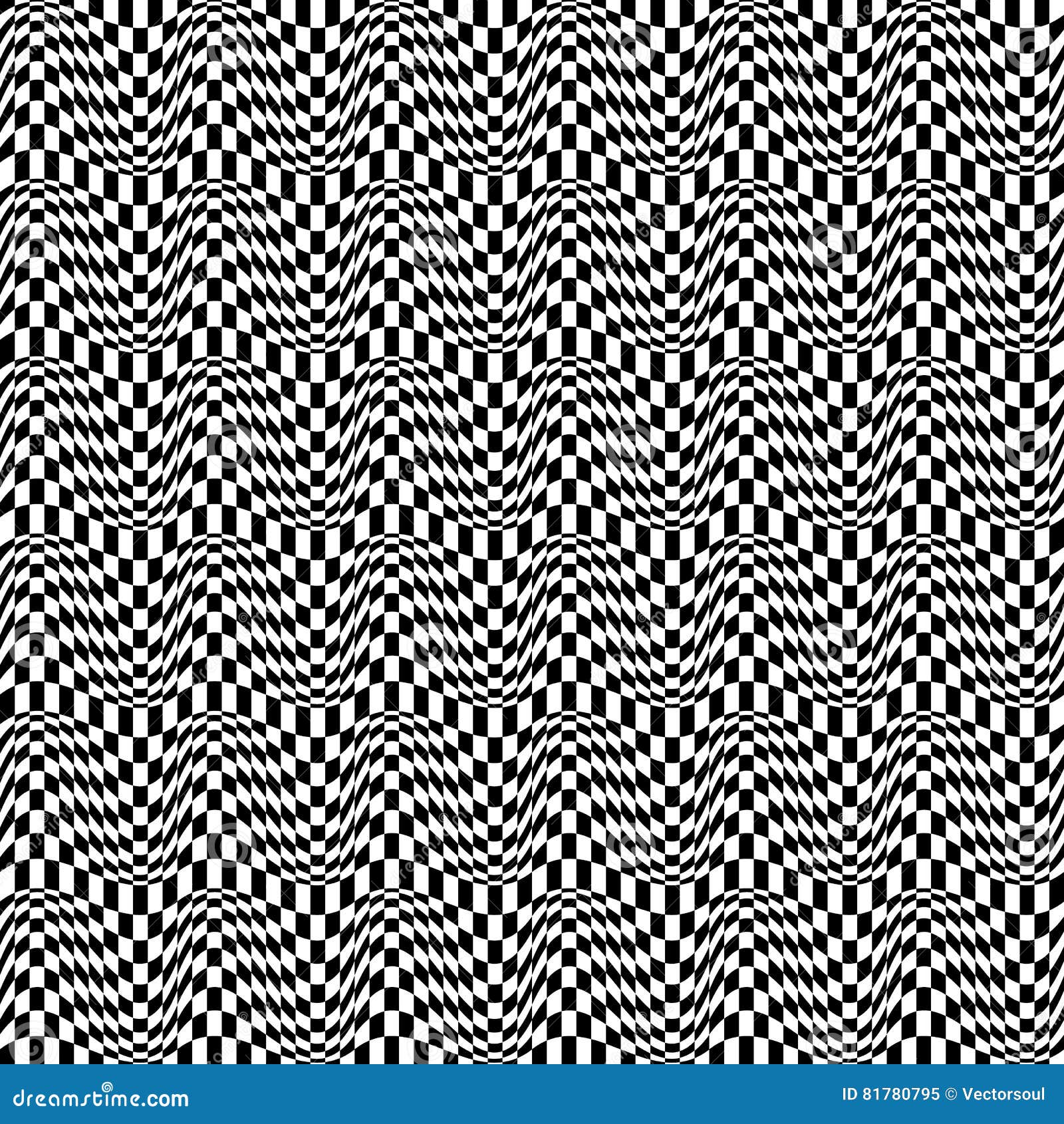 Checkered Patterns with Distortion, Deformation Effect. Repeat Stock ...