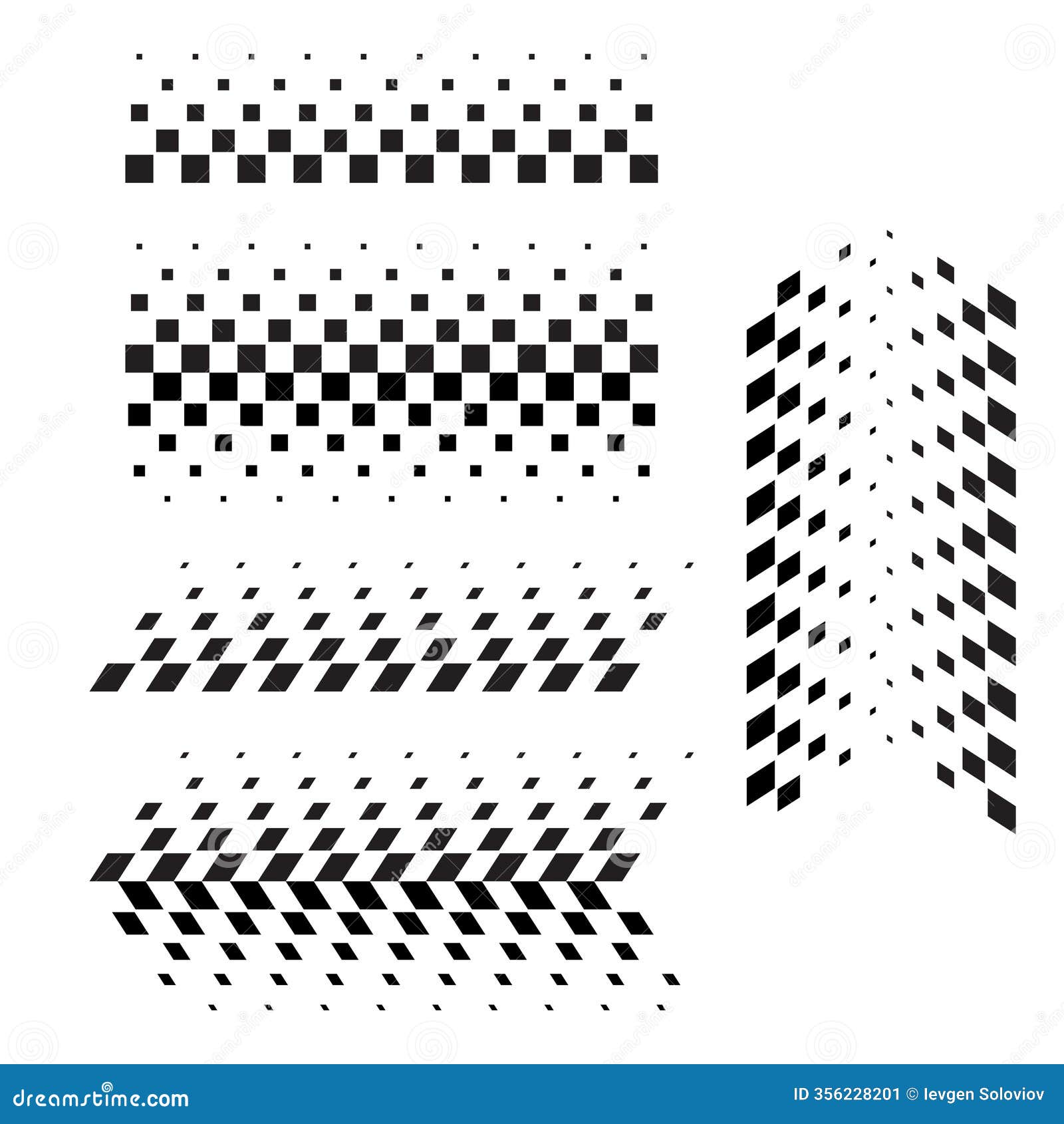 Checkered patterns set stock illustration. Illustration of sport ...