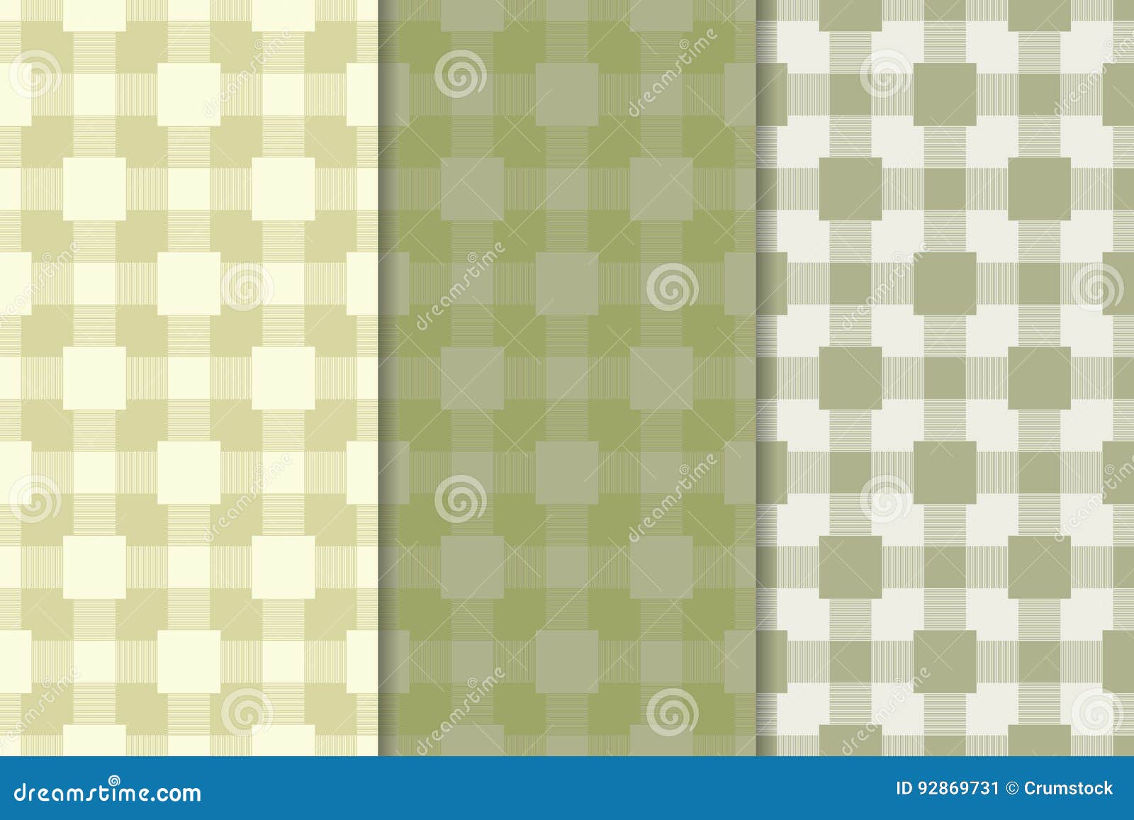 Checkered Plaid Fabric Background. Olive Green Seamless Pattern Stock ...