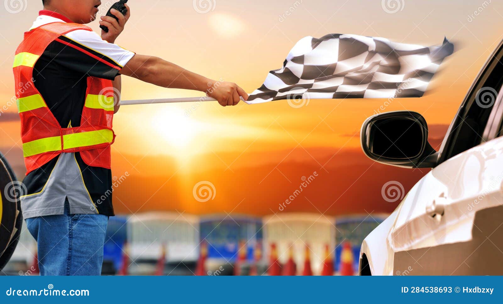 Checkered race flag stock image. Image of checkered - 284538693