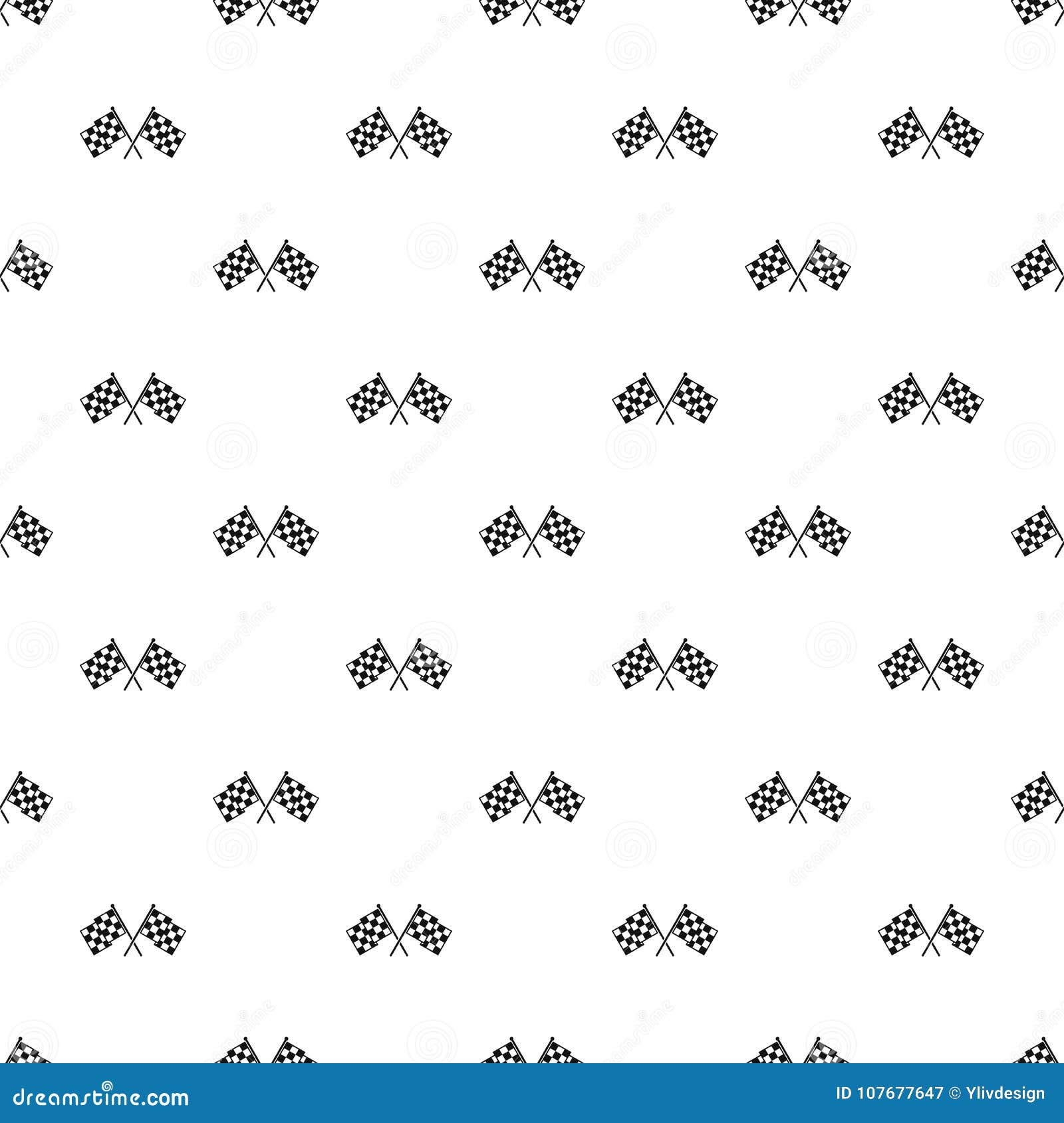 Checkered Racing Flags Pattern Vector Stock Vector - Illustration of ...