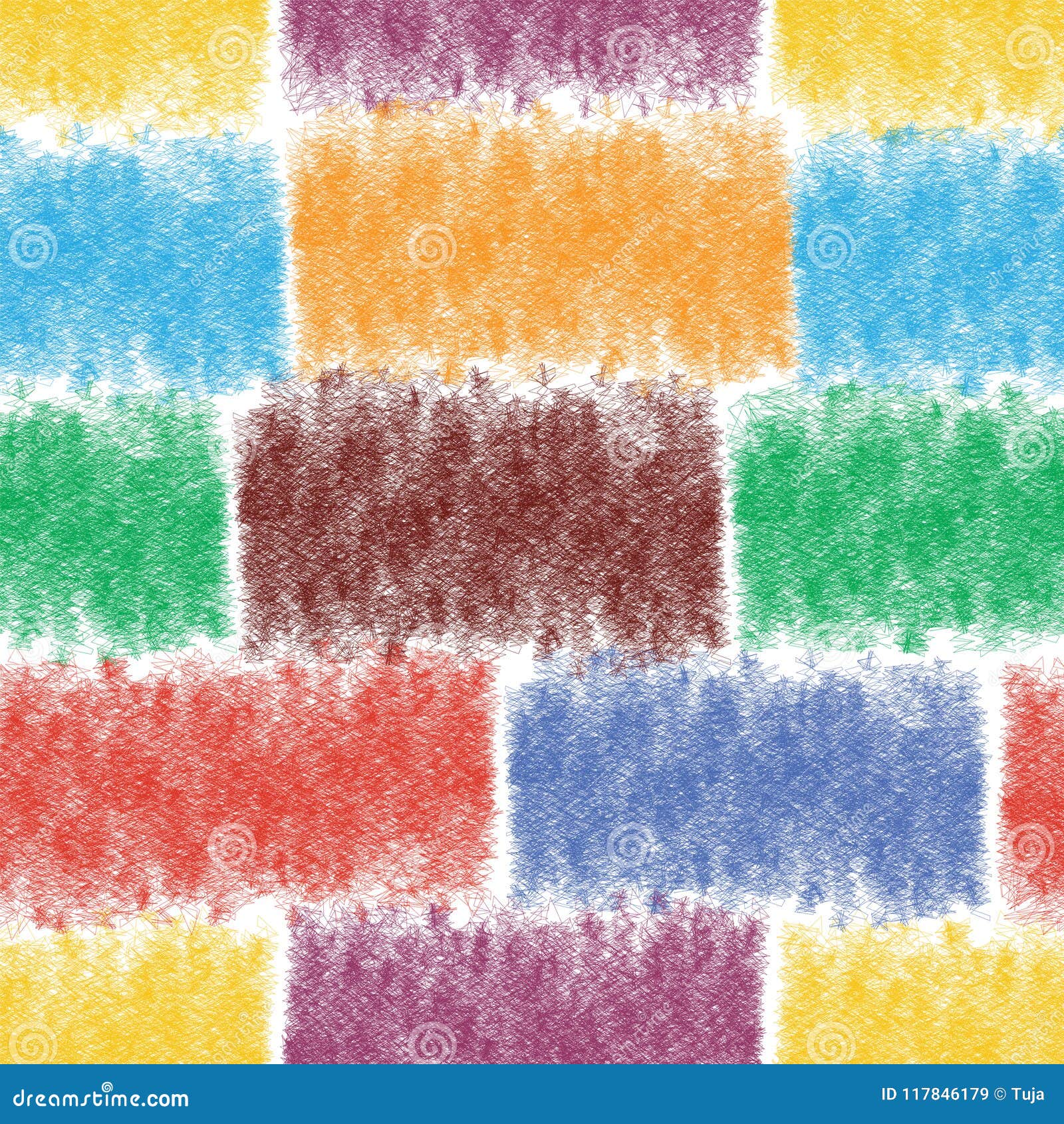 Checkered Rainbow Grunge Stained Seamless Pattern Stock Vector ...