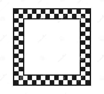 Checkered Rectangle Frame. Square Race Checker Flag Pattern ...
