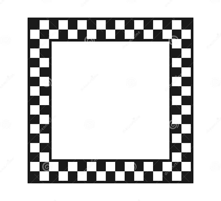 Checkered Rectangle Frame. Square Race Checker Flag Pattern ...