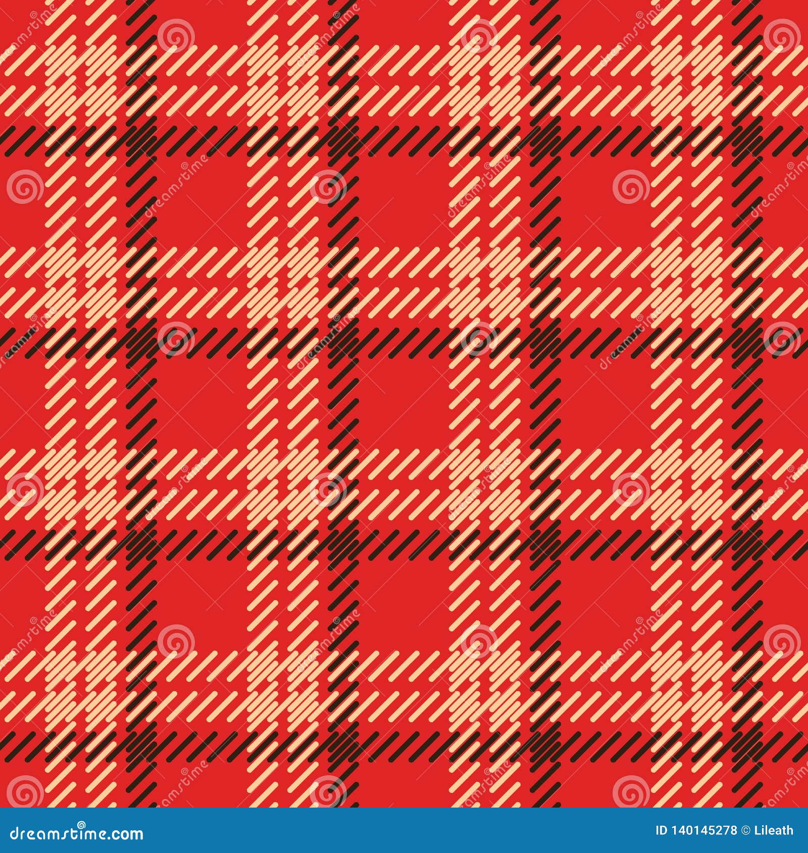 Checkered Red Fabric Imitation. Simple Seamless Texture Stock Vector ...