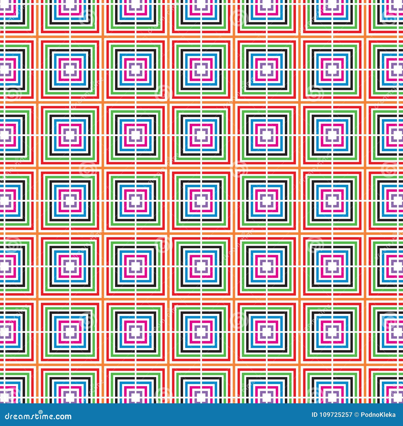 Checkered Retro Pop Art Color Squares Geometric Pattern Stock Vector ...