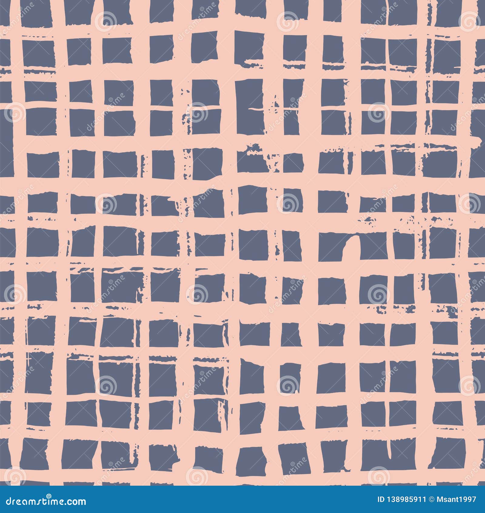 Checkered Seamles Pattern. Vector Pattern In Hand Drawn Style ...