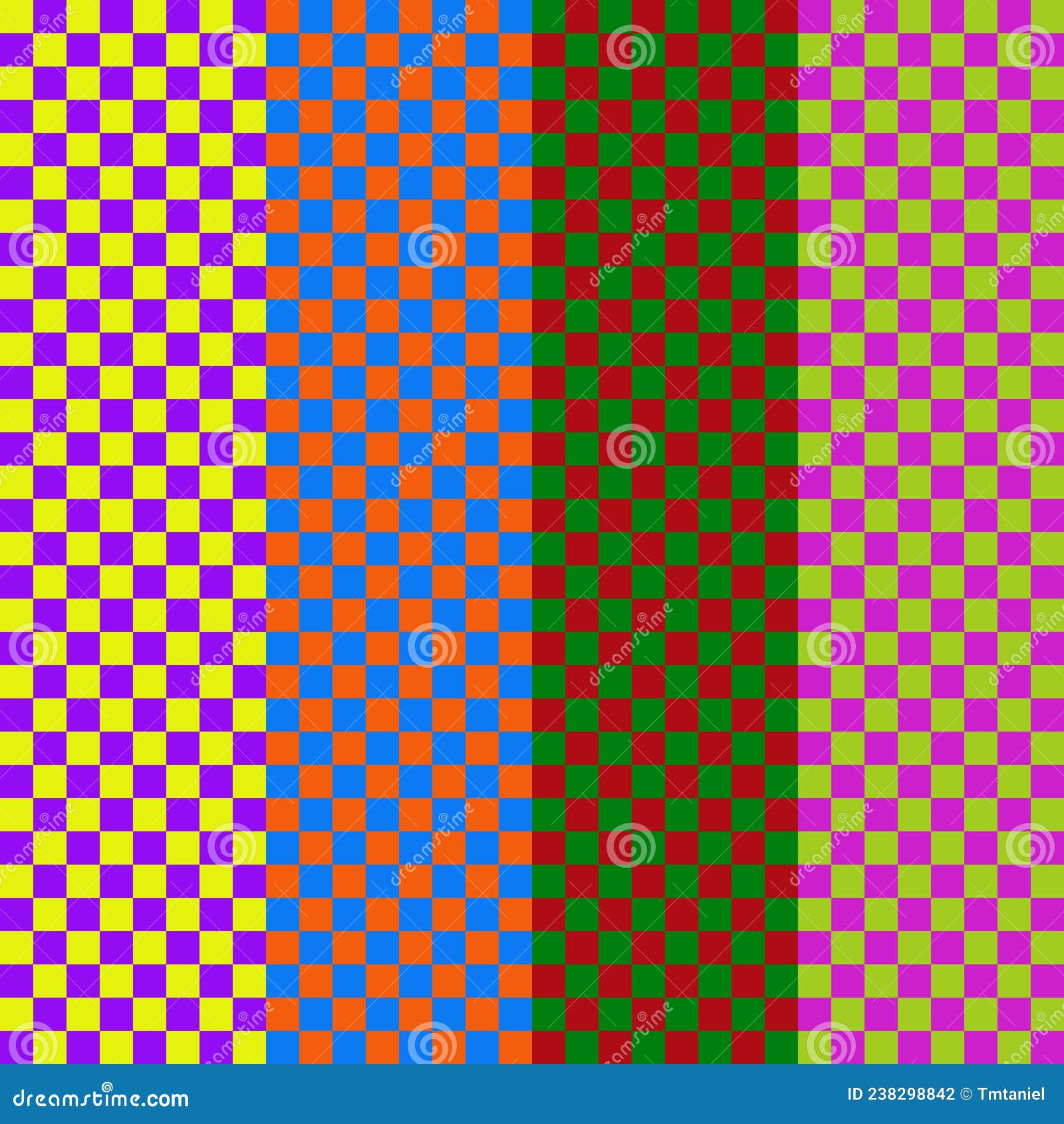 Checkered Seamless Pattern Of The Complementary Color, Repeat ...