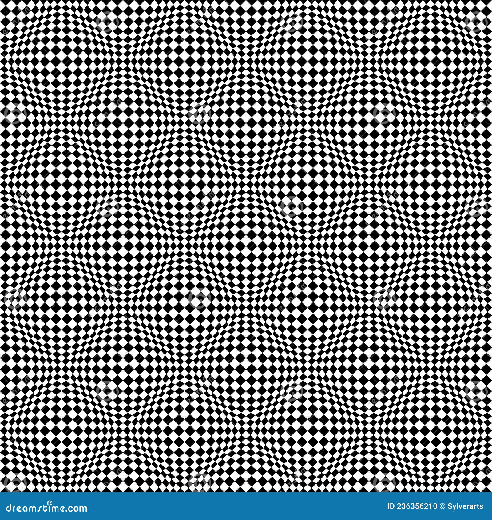 Checkered Seamless Pattern with Optical Illusion of Spherical Volume ...