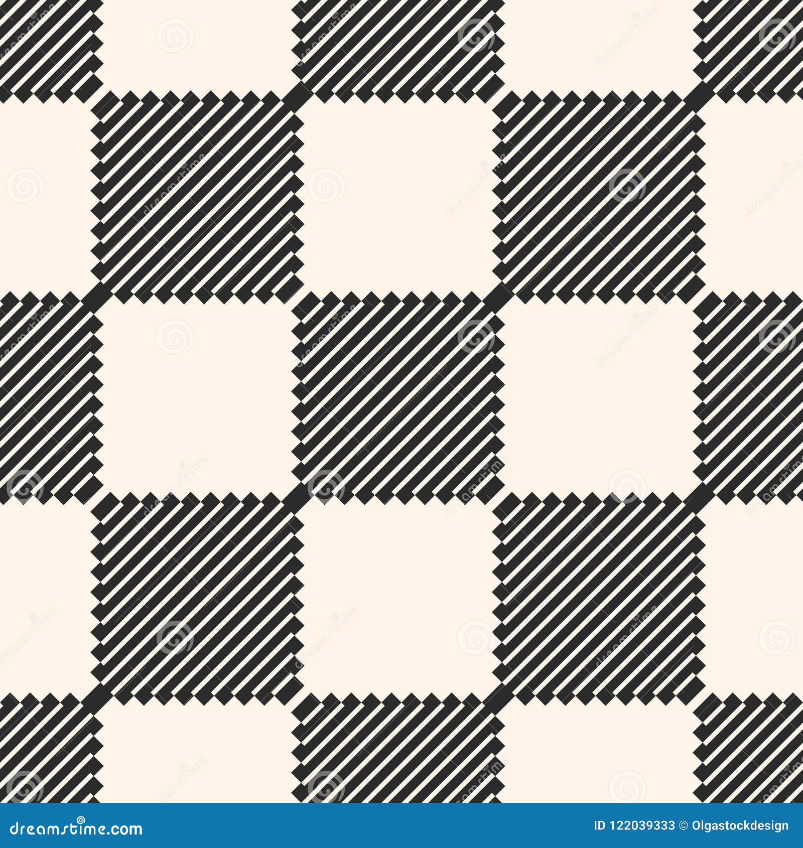 Checkered Seamless Texture with Diagonal Lines, Squares. Stock Vector ...