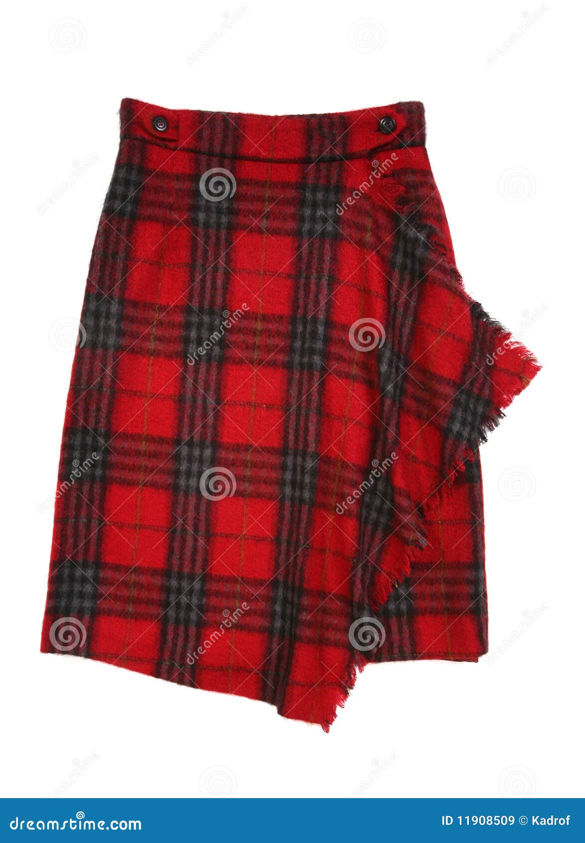 Checkered skirt stock image. Image of skirt, wool, isolated - 11908509