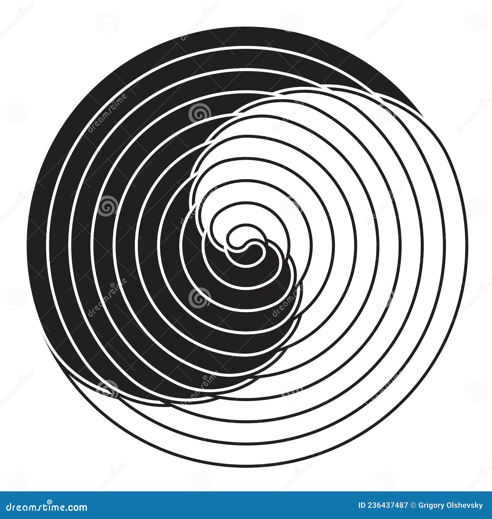 Checkered Spiral Design Element. Abstract Image Stock Vector ...