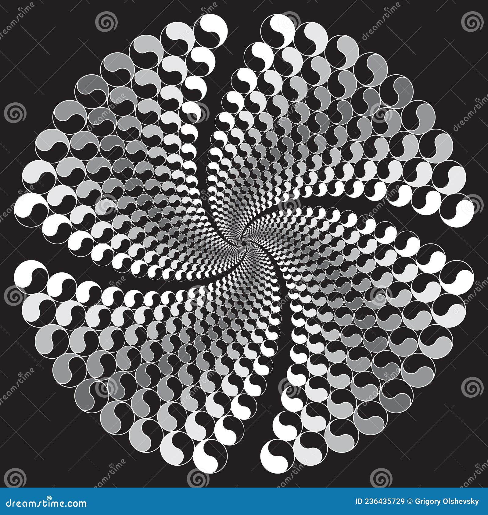 Checkered Spiral Design Element. Vector Image Stock Vector ...