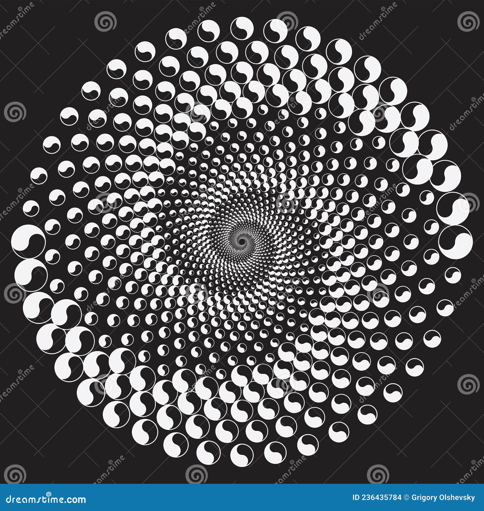 Checkered Spiral Design Element. Vector Image Stock Vector ...