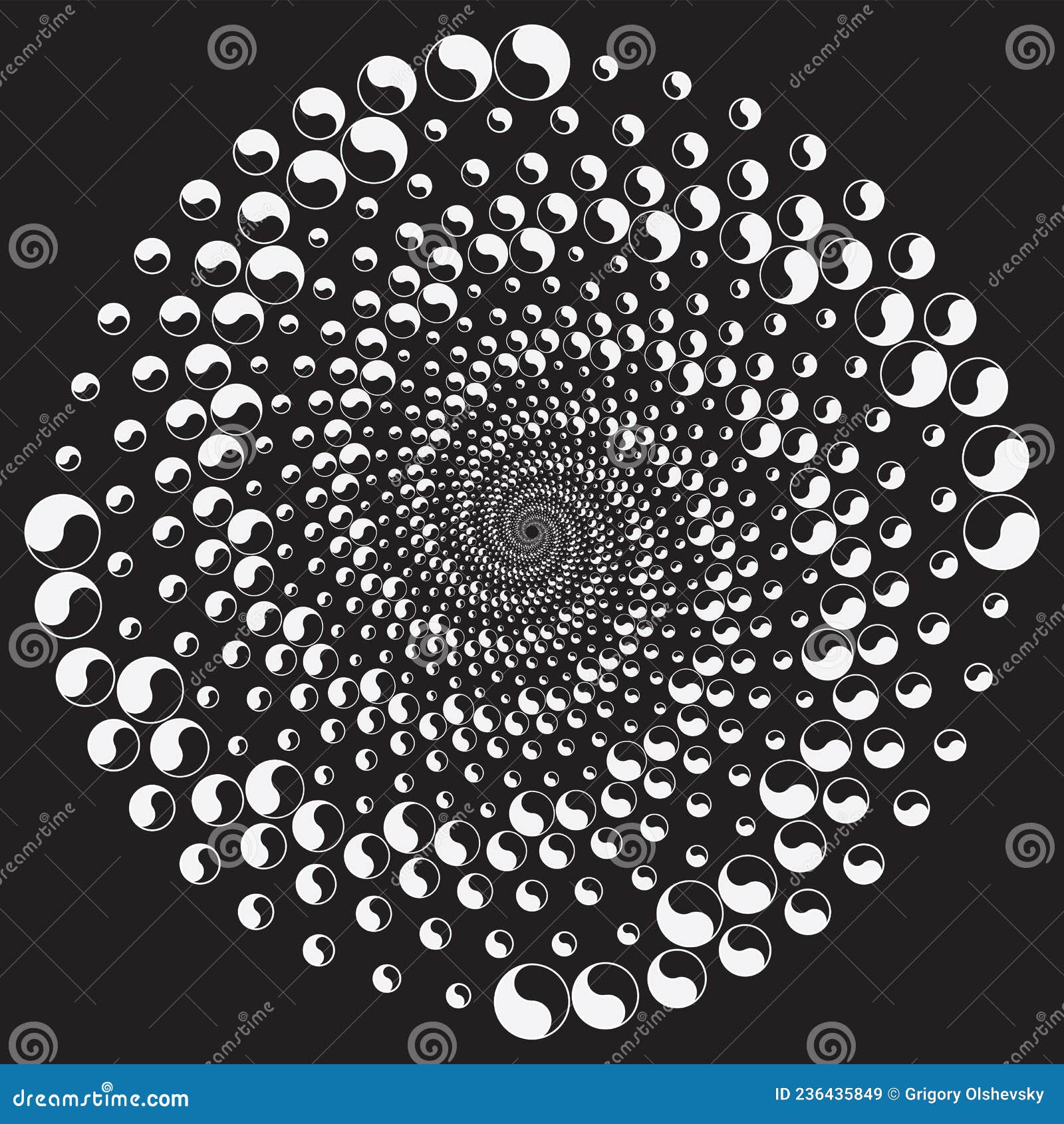 Checkered Spiral Design Element. Vector Image Stock Vector ...