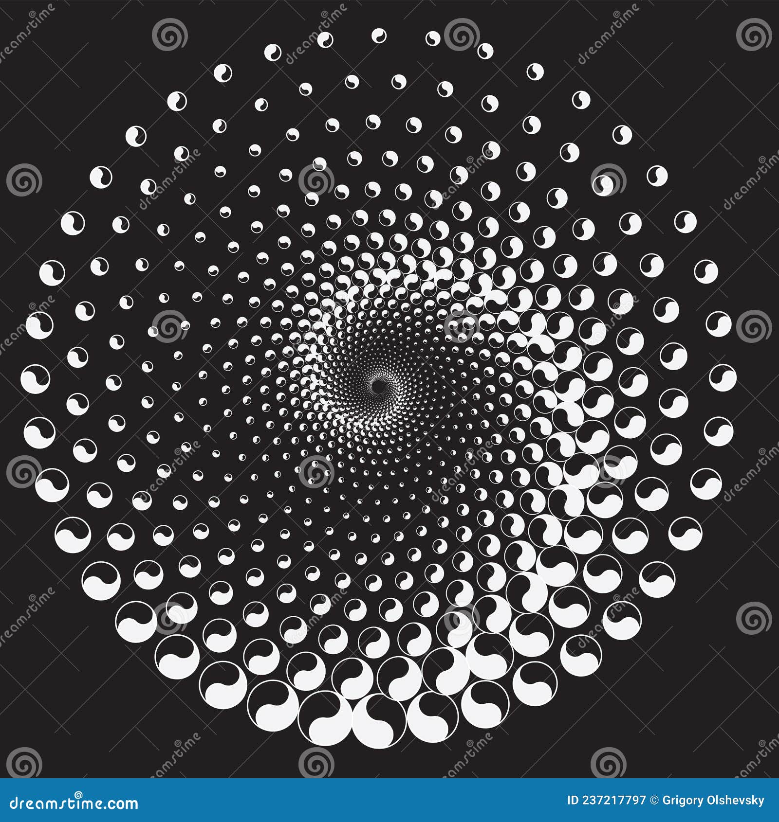 Checkered Spiral Design Element. Vector Image Stock Vector ...