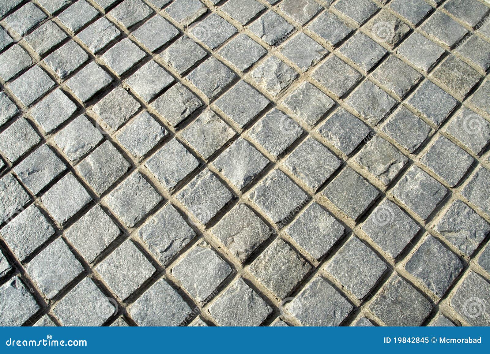 Checkered Stone Pavement stock image. Image of crosswise - 19842845