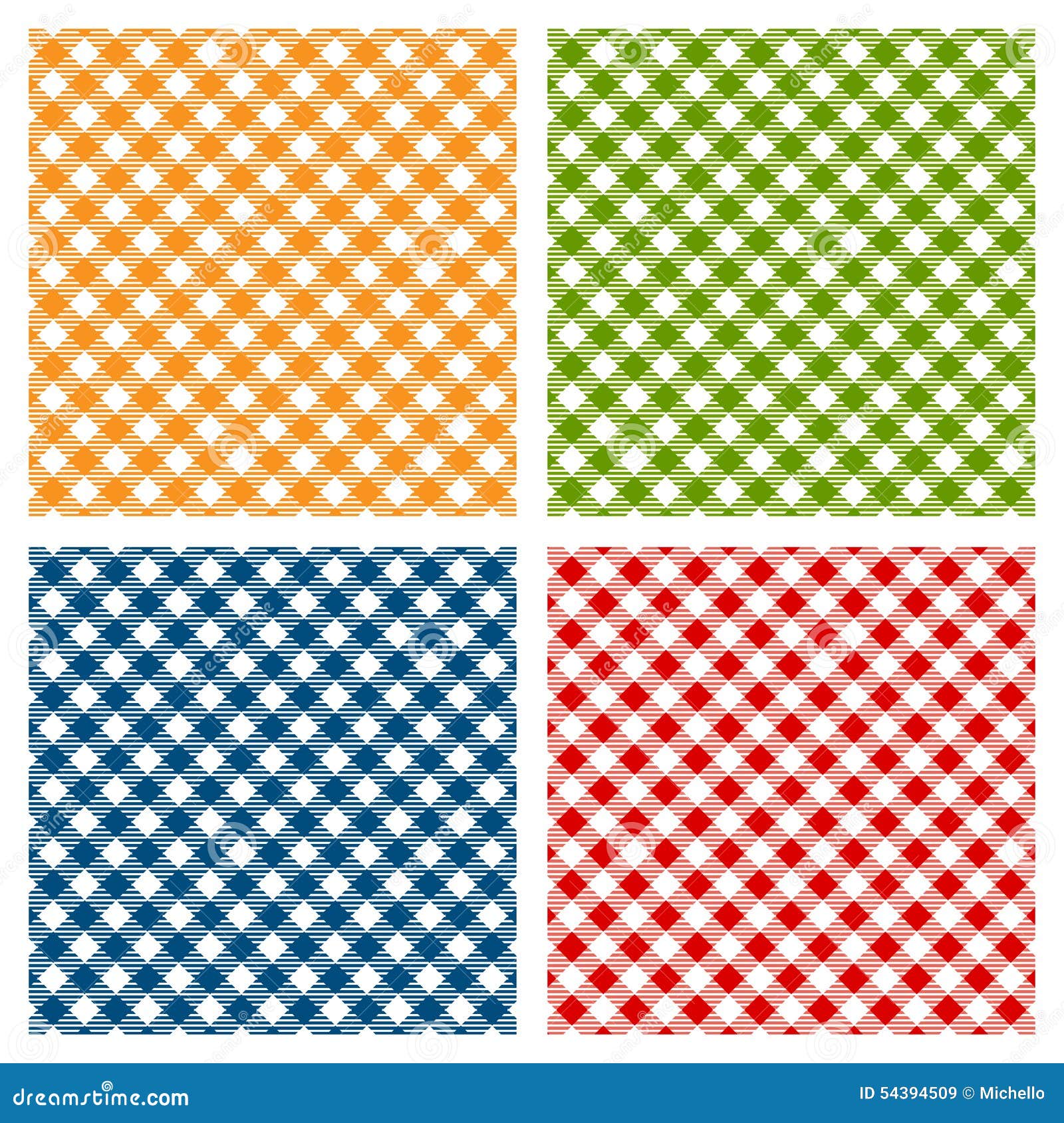 Checkered Tablecloth Seamless Pattern, Diagonal Stock Vector ...