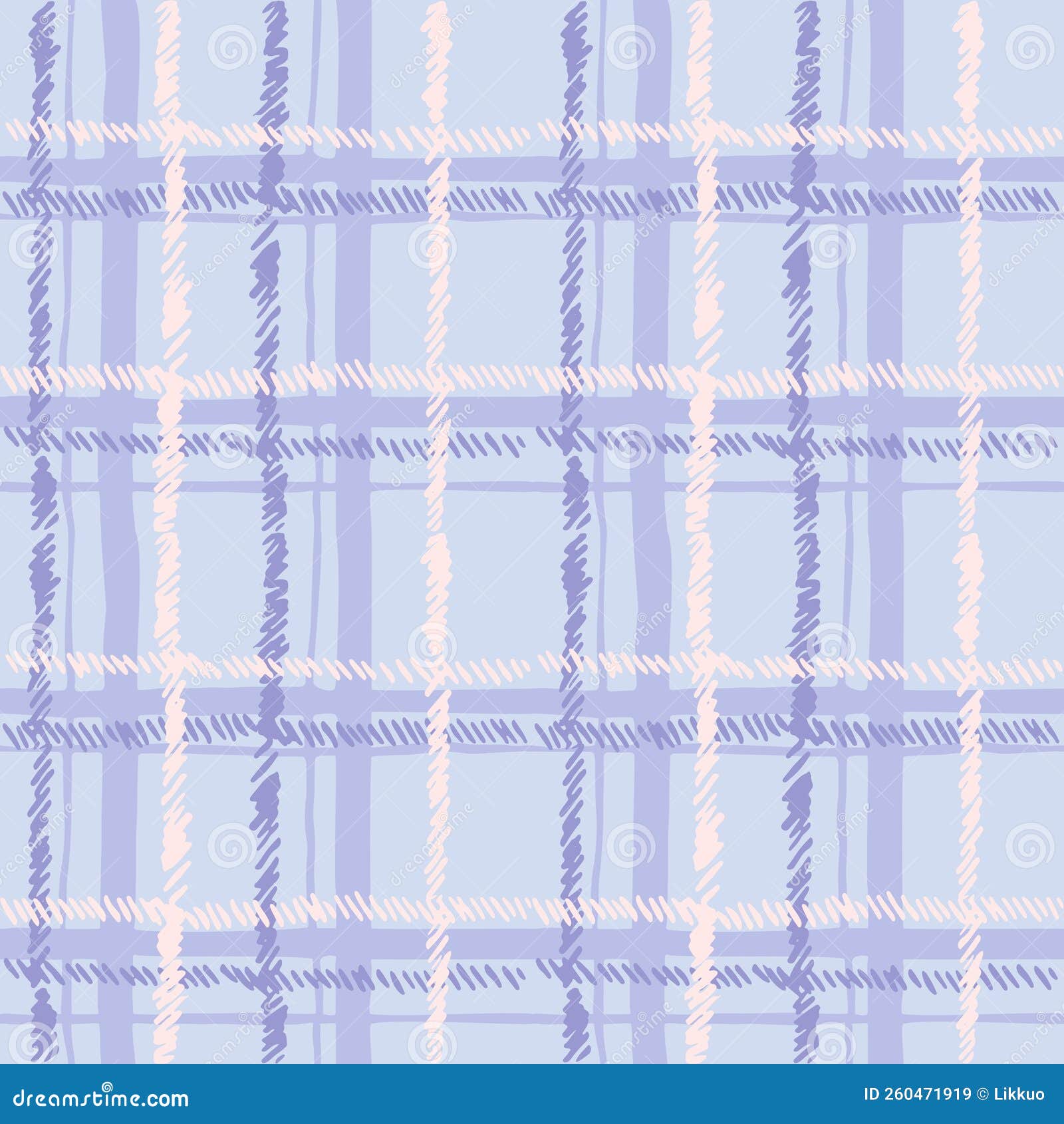 Checkered Vector Seamless Pattern. Hand Draw Vector Tablecloth Texture ...