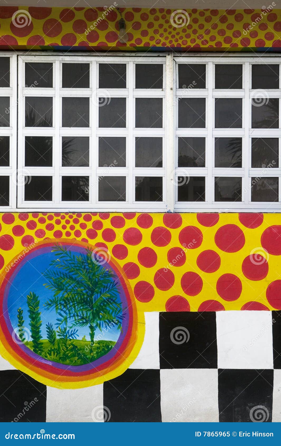 Checkered Wall & Windows Stock Image - Image of checkered, isla: 7865965