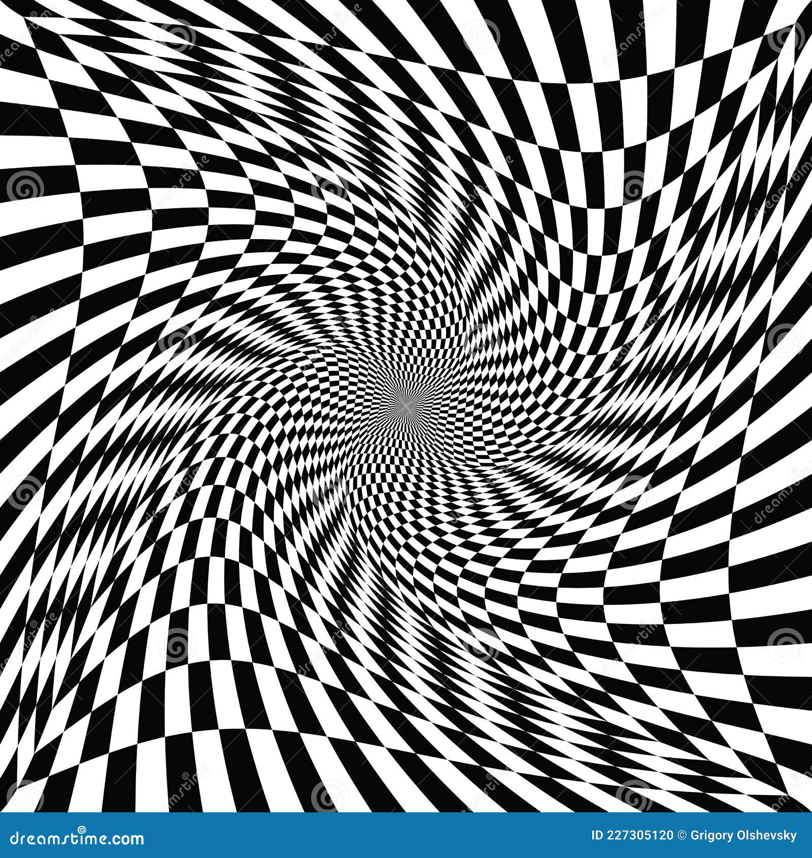 Checkered Waves Board. Abstract 3d Black and White Illusions Stock ...