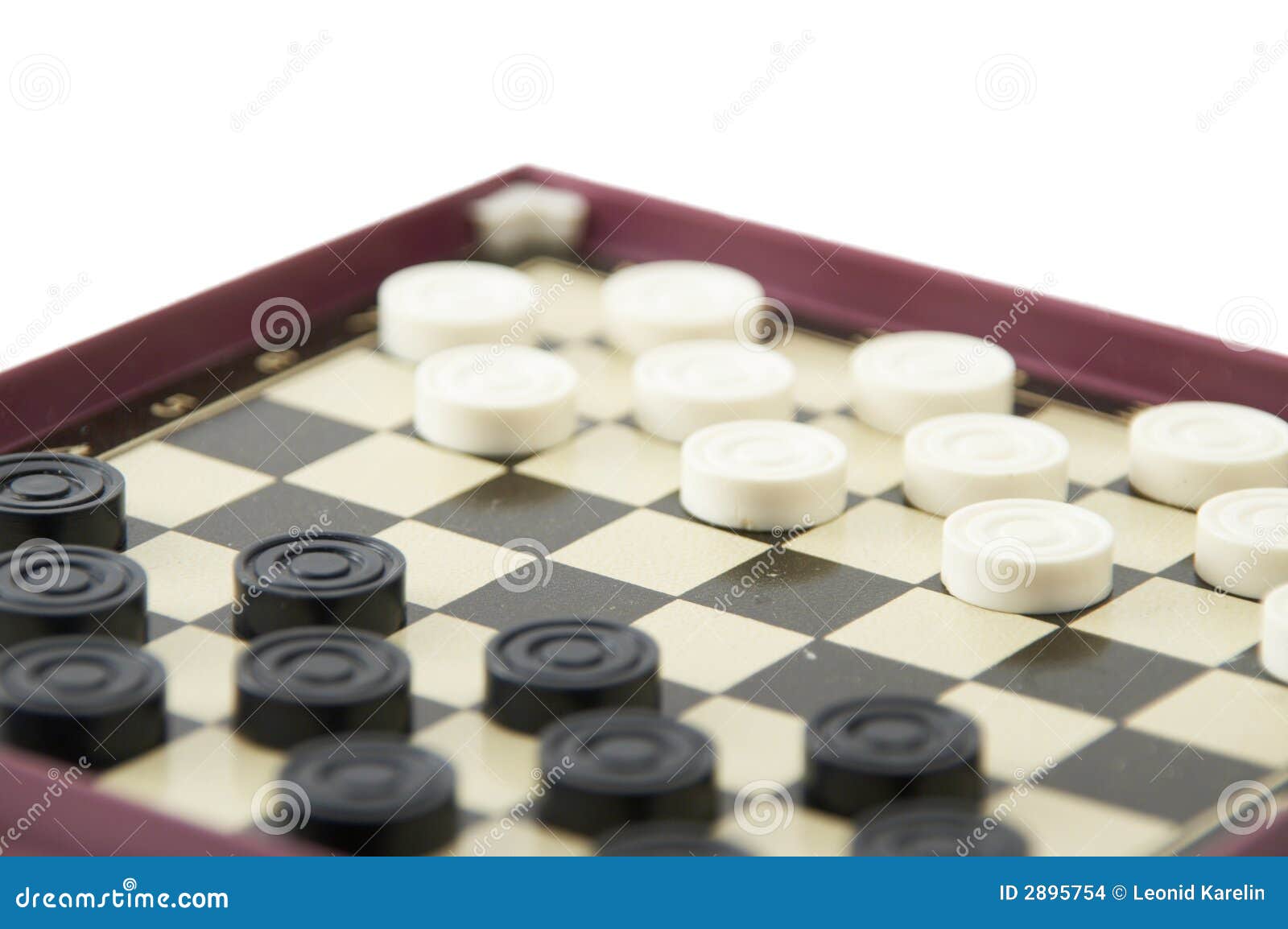 Checkers stock photo. Image of macro, plank, black, board - 2895754