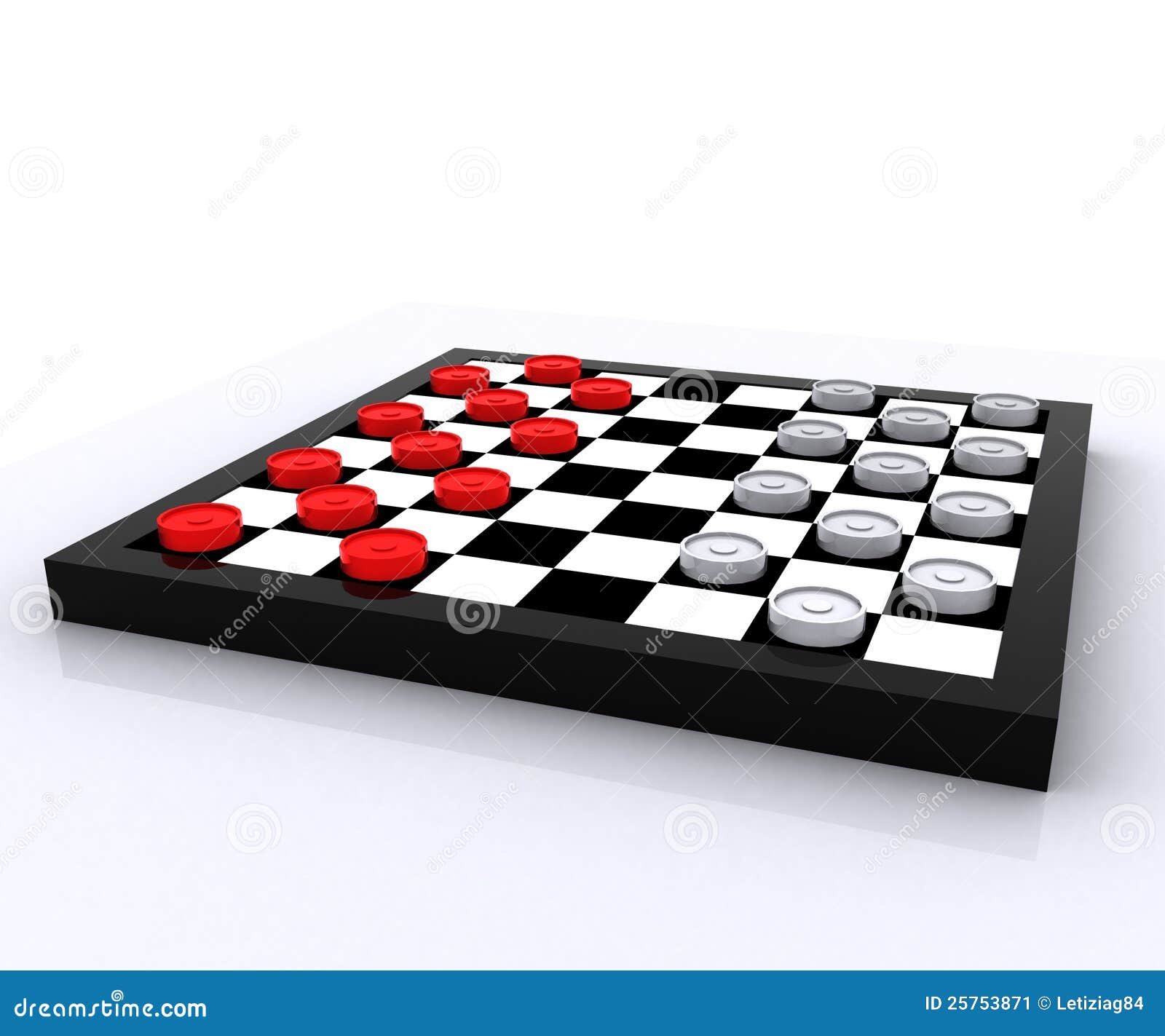 Checkers - 3D stock illustration. Illustration of checkers - 25753871
