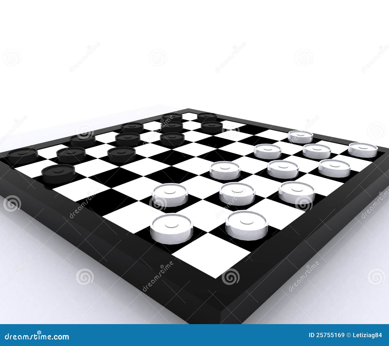 Checkers - 3D stock illustration. Illustration of business - 25755169